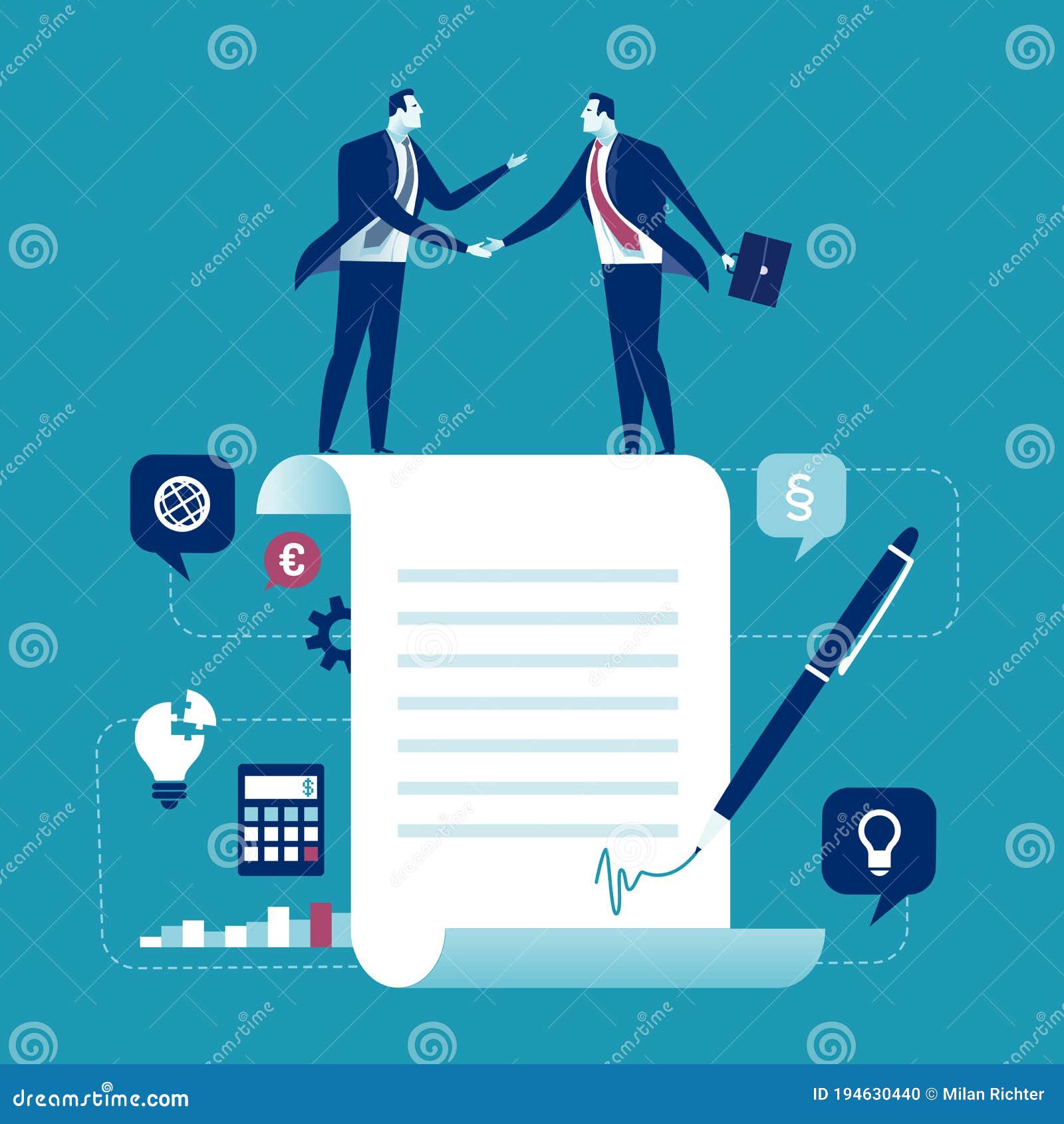 Agreement Graphic Composition Stock Vector - Illustration of graphic ...