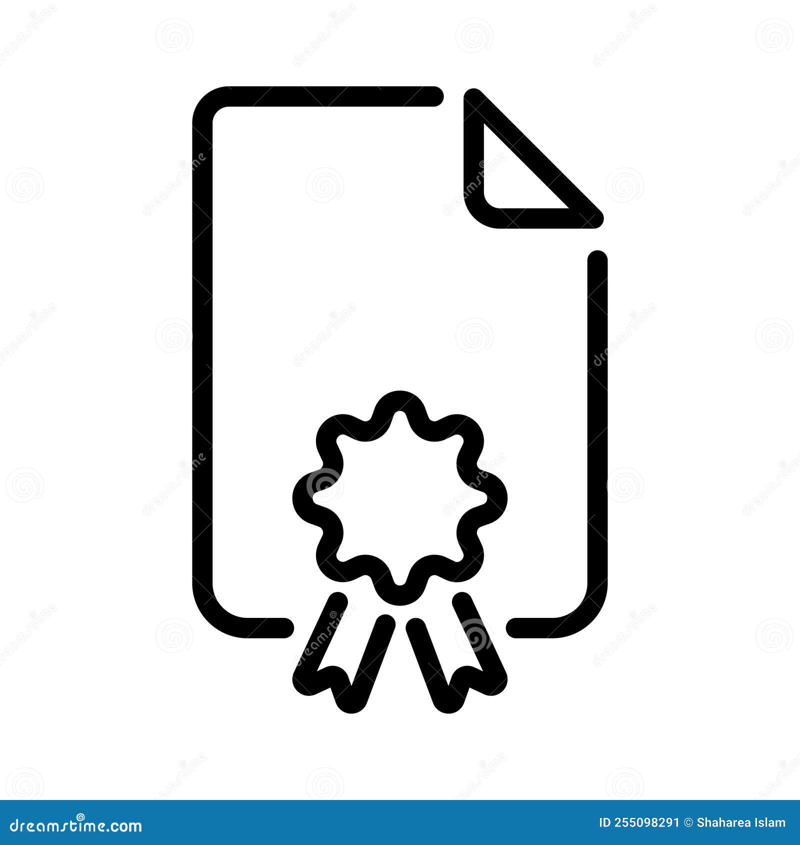 Agreement certificate icon stock vector. Illustration of certificate ...