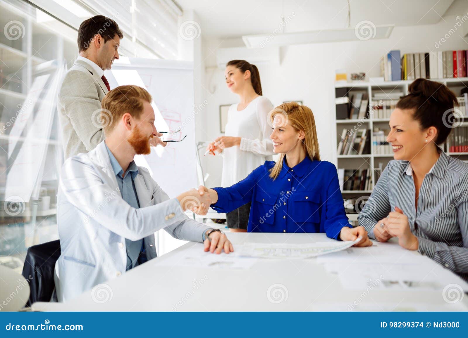 Agreement between Company Representatives Stock Photo - Image of ...