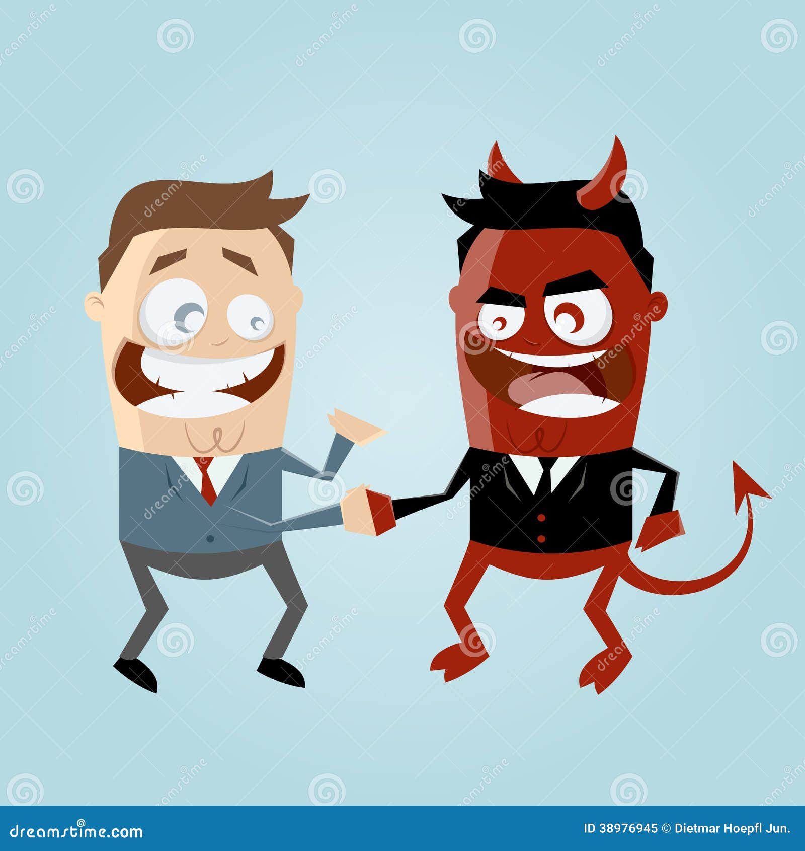 Agreement with the devil stock vector. Illustration of evil - 38976945