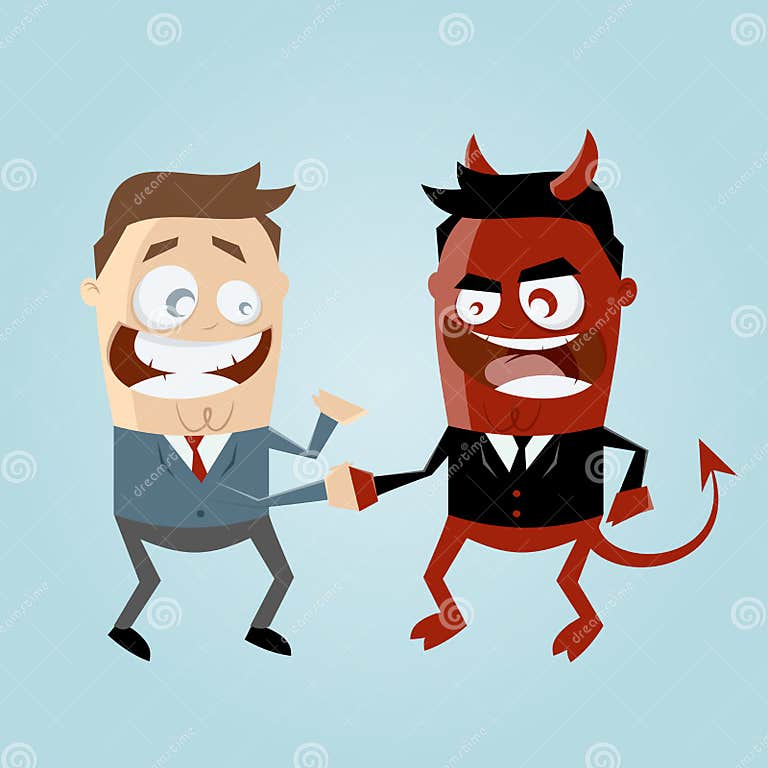 Agreement with the devil stock vector. Illustration of evil - 38976945
