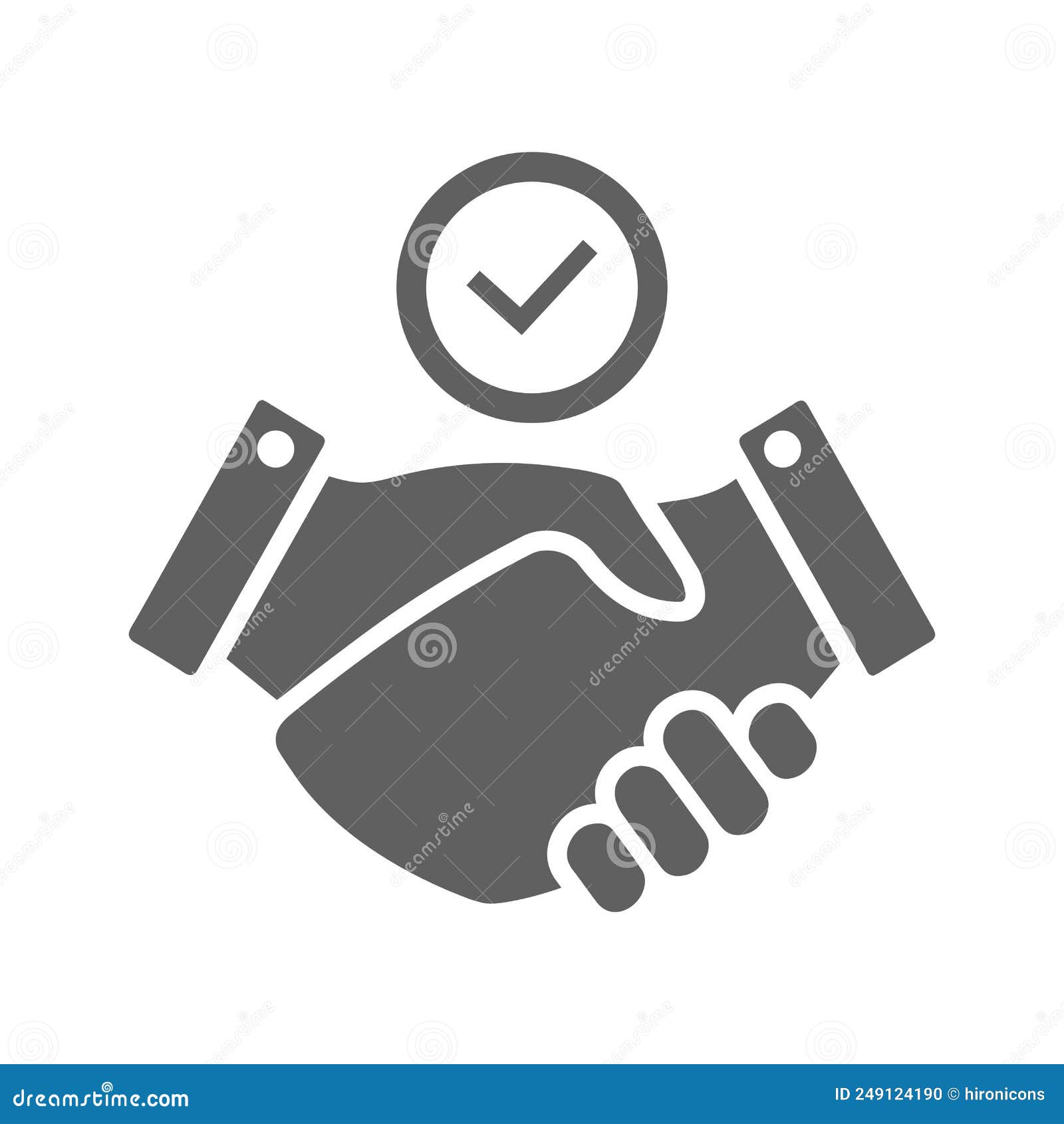 Agreement, Hands, Handshape Icon. Gray Vector Graphics Stock Vector ...
