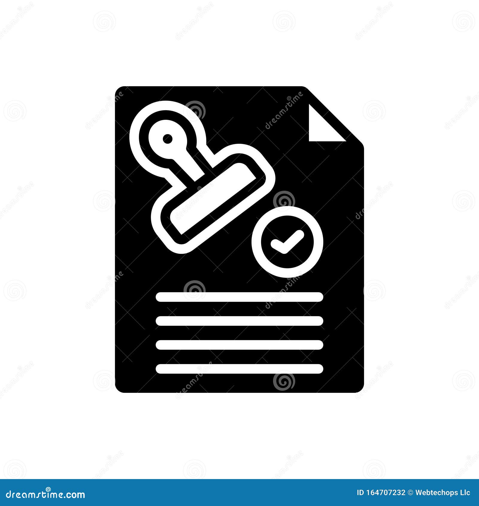 Black Solid Icon for Agreement, Annexure and Bond Stock Vector ...