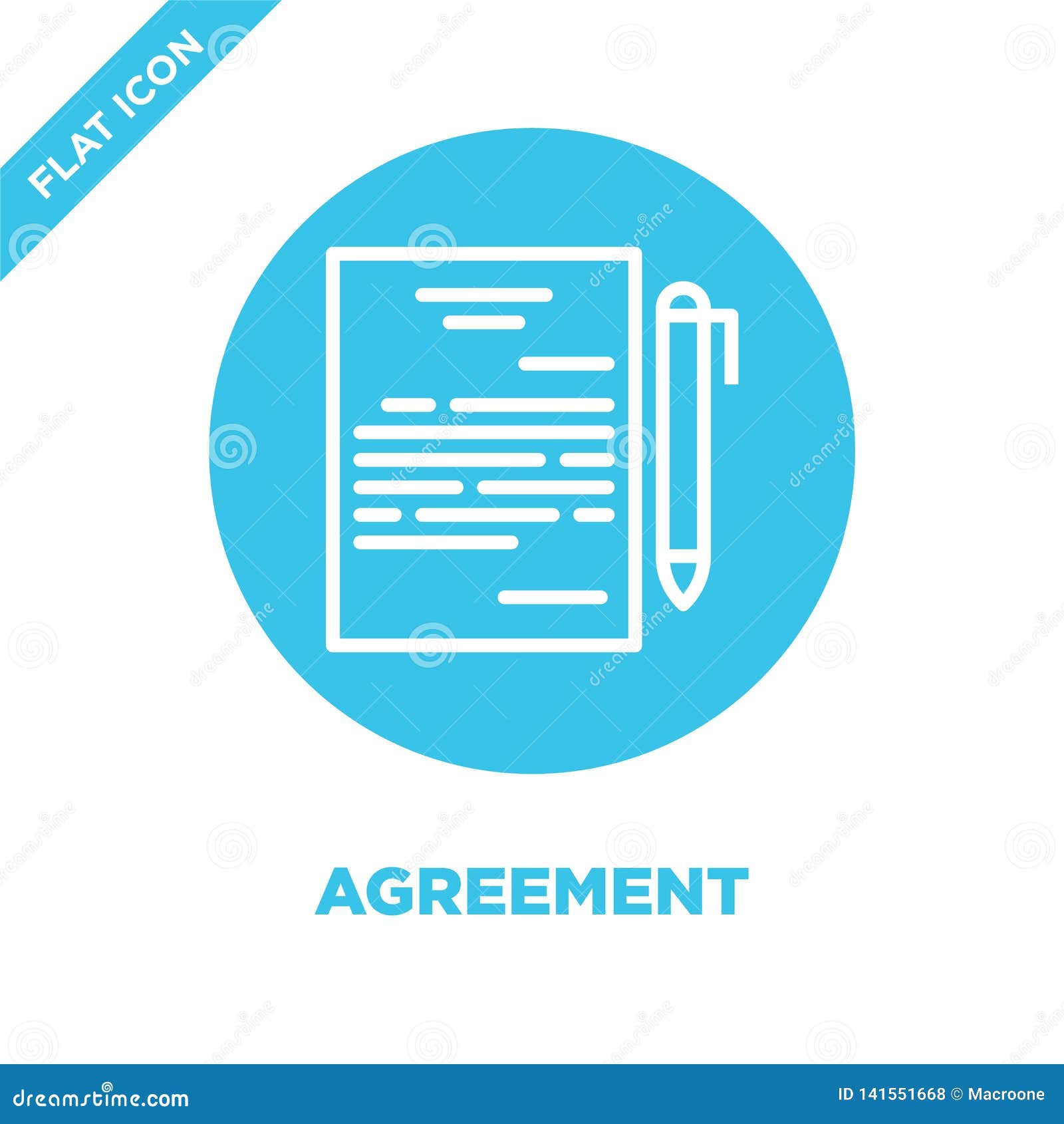 Agreement Icon Vector. Thin Line Agreement Outline Icon Vector ...