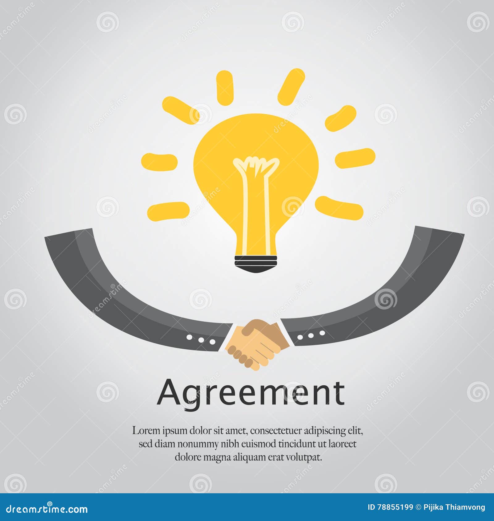 Agreement idea vector. stock vector. Illustration of brainstorm - 78855199