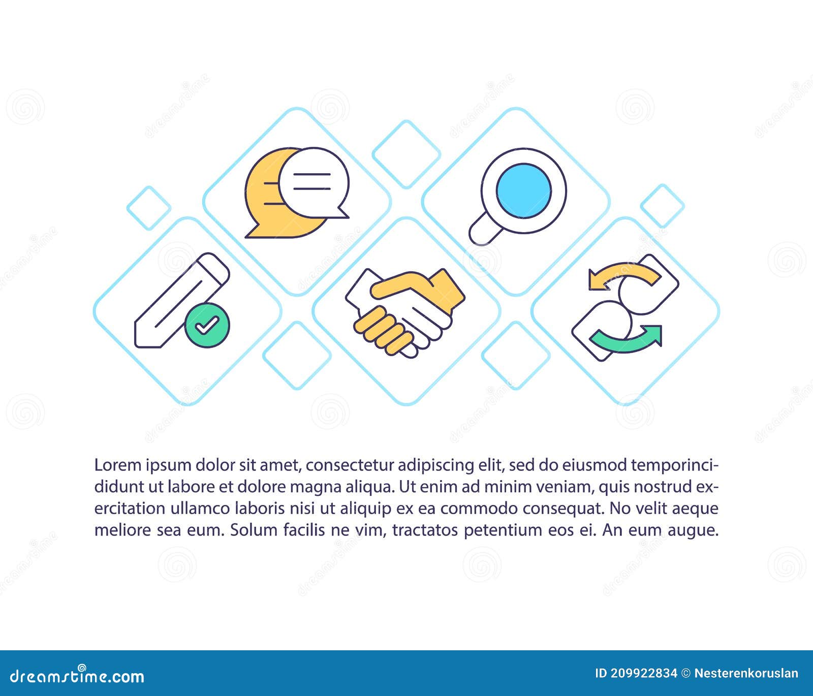 Agreement Management Stages Concept Icon with Text Stock Vector ...