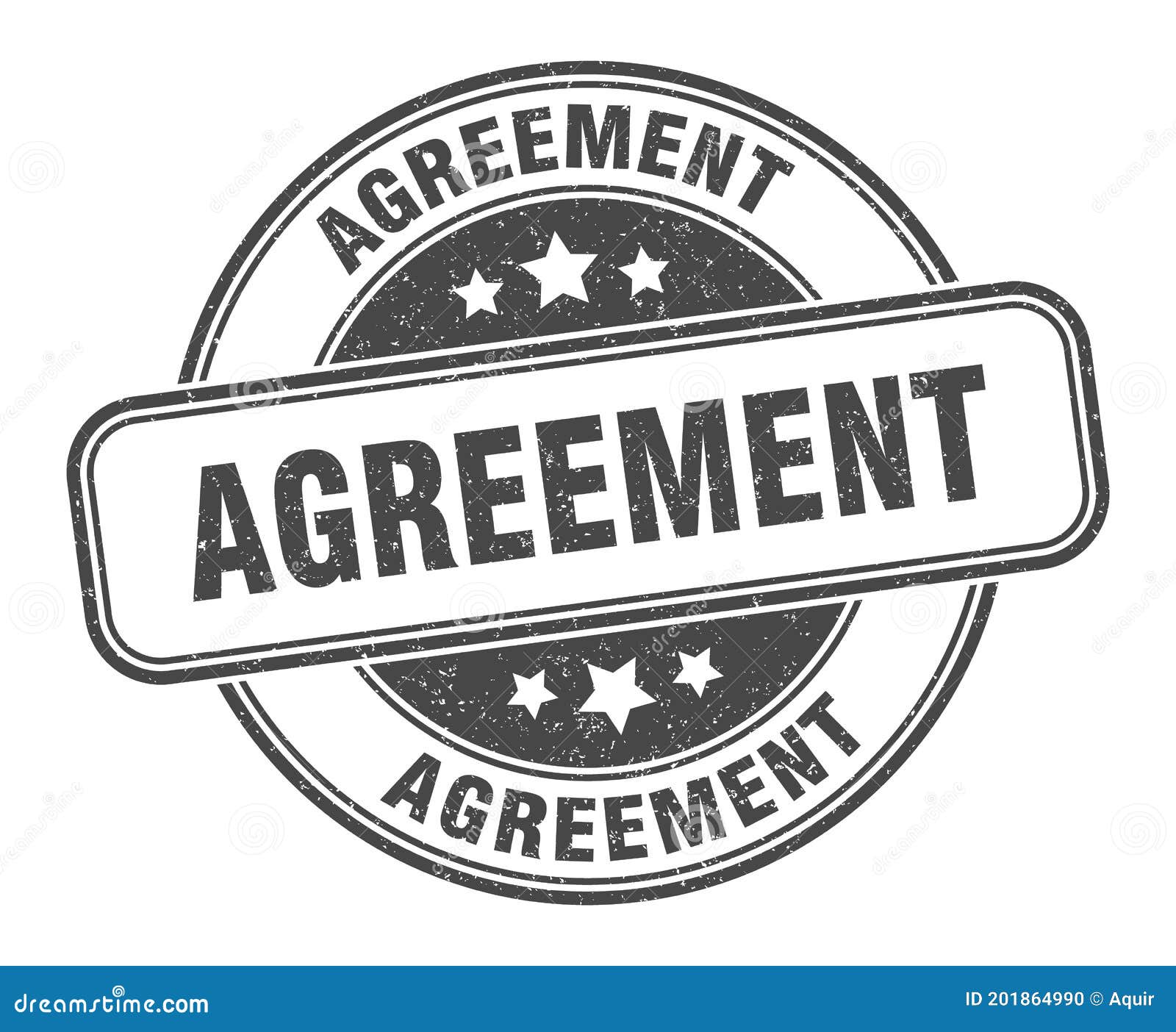 Agreement Stamp. Agreement Label. Round Grunge Sign Stock Vector ...