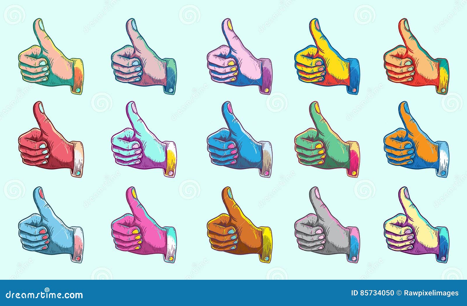 Agreemment Thumbs Up Symbol Concept Stock Vector - Illustration of ...