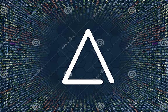Agrello, Dlt Cryptocurrency Symbol. a Tunnel from a Computer Program ...