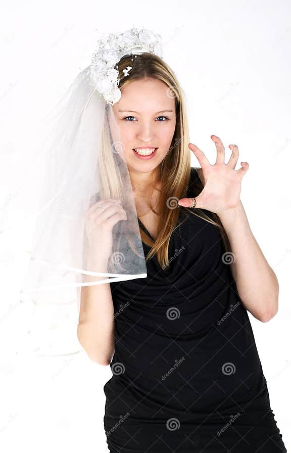 Agressive bride stock photo. Image of clothing, female - 21159384
