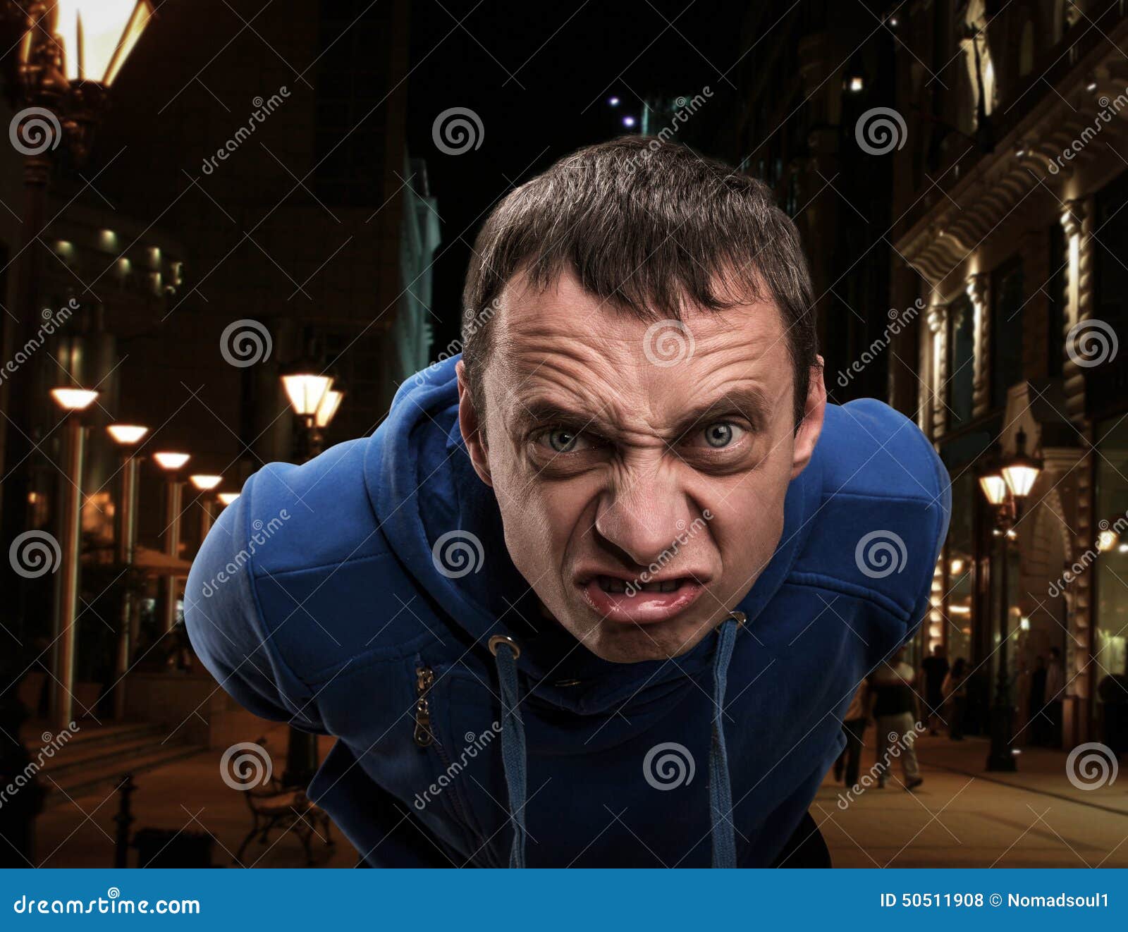 Agressive man in the city stock photo. Image of male - 50511908