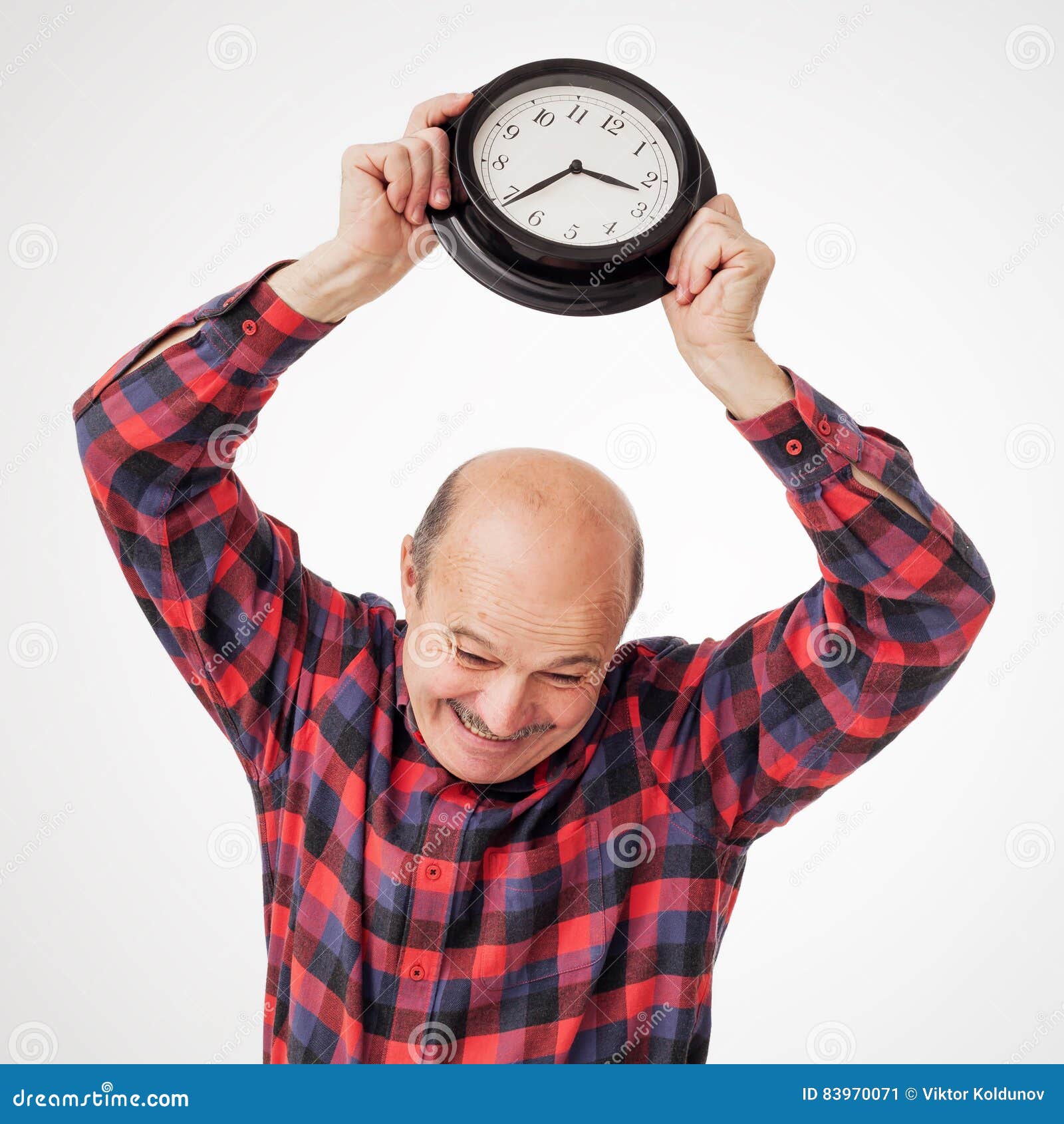 Agressive man ruins clocks stock image. Image of hurry - 83970071
