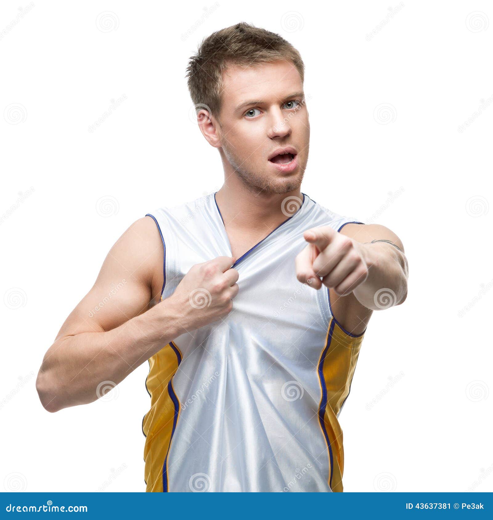 Agressive Young Man. Stock Image | CartoonDealer.com #12464047