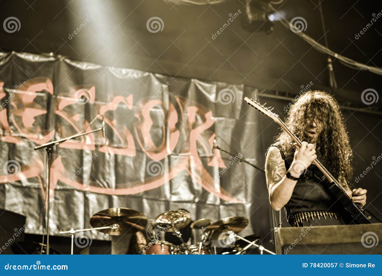 Agressor Hellfest 2016 Heavy Metal Band Editorial Photography - Image ...