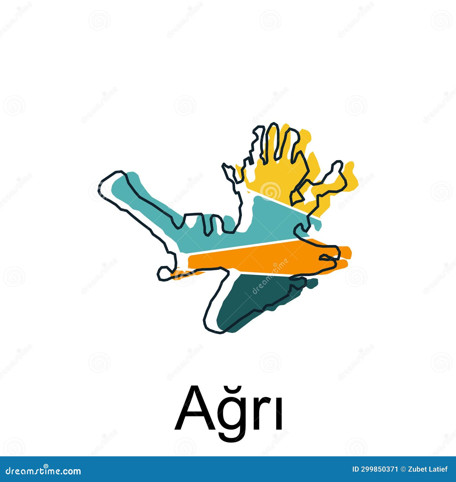 Agri Map on White Background, Turkey Map Flat Icon, Vector Illustration ...