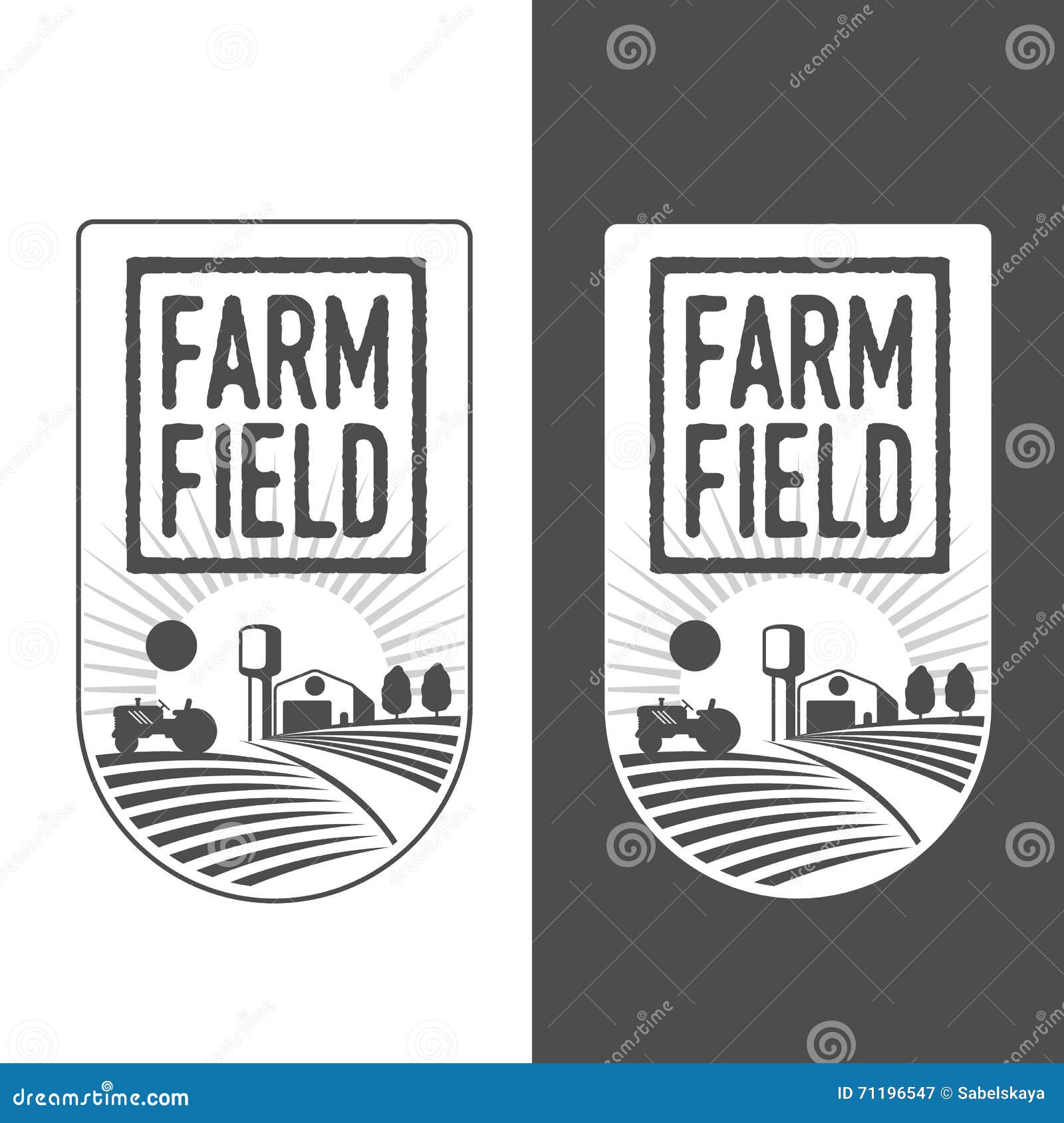 Agriculteurs Avec Des Insignes De Champs Illustration de Vecteur ...