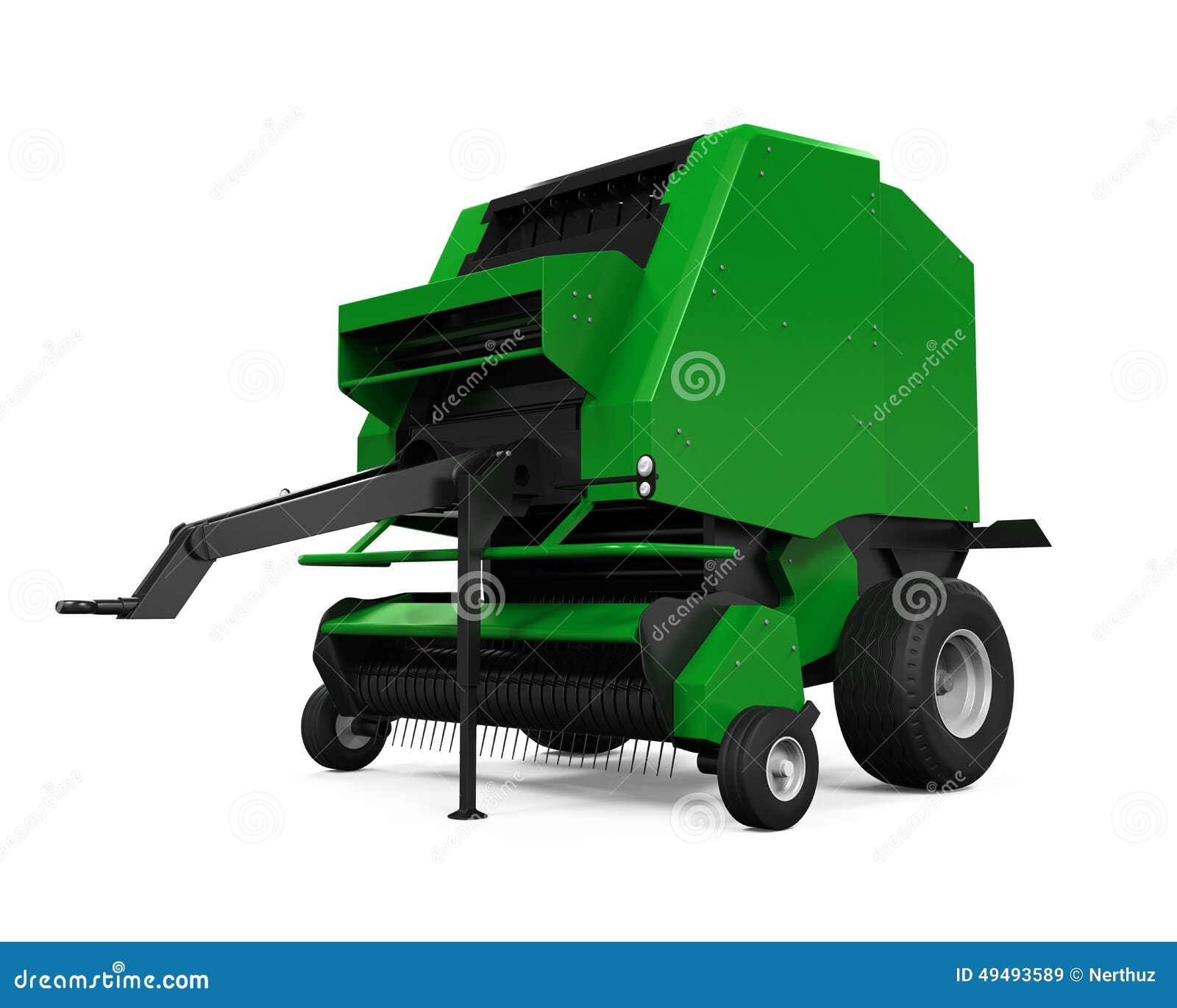 Agricultural Baler Isolated Stock Illustration - Illustration of bale ...