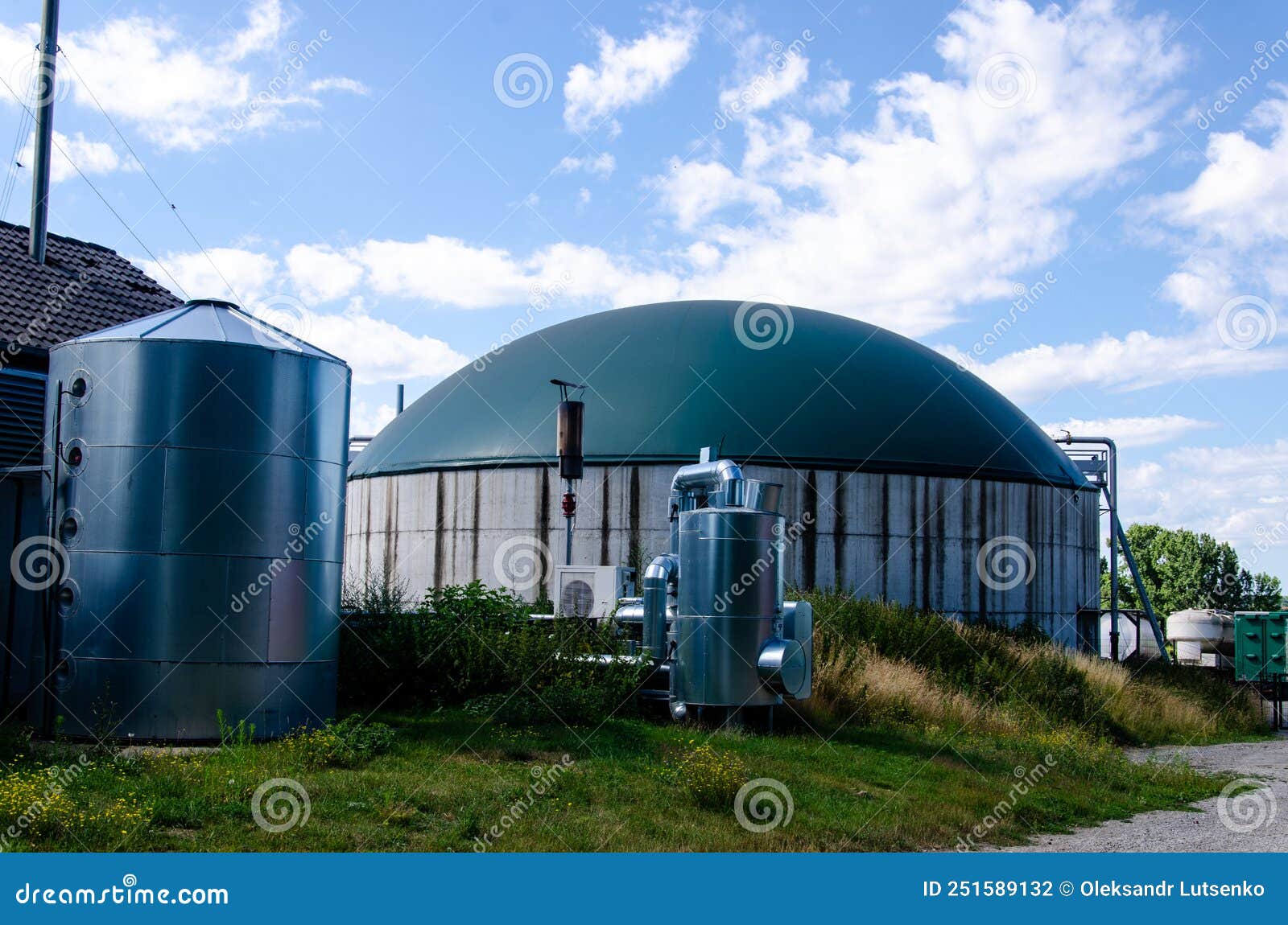 Agricultural Biogas Plants on the Farm Stock Photo - Image of agrar ...