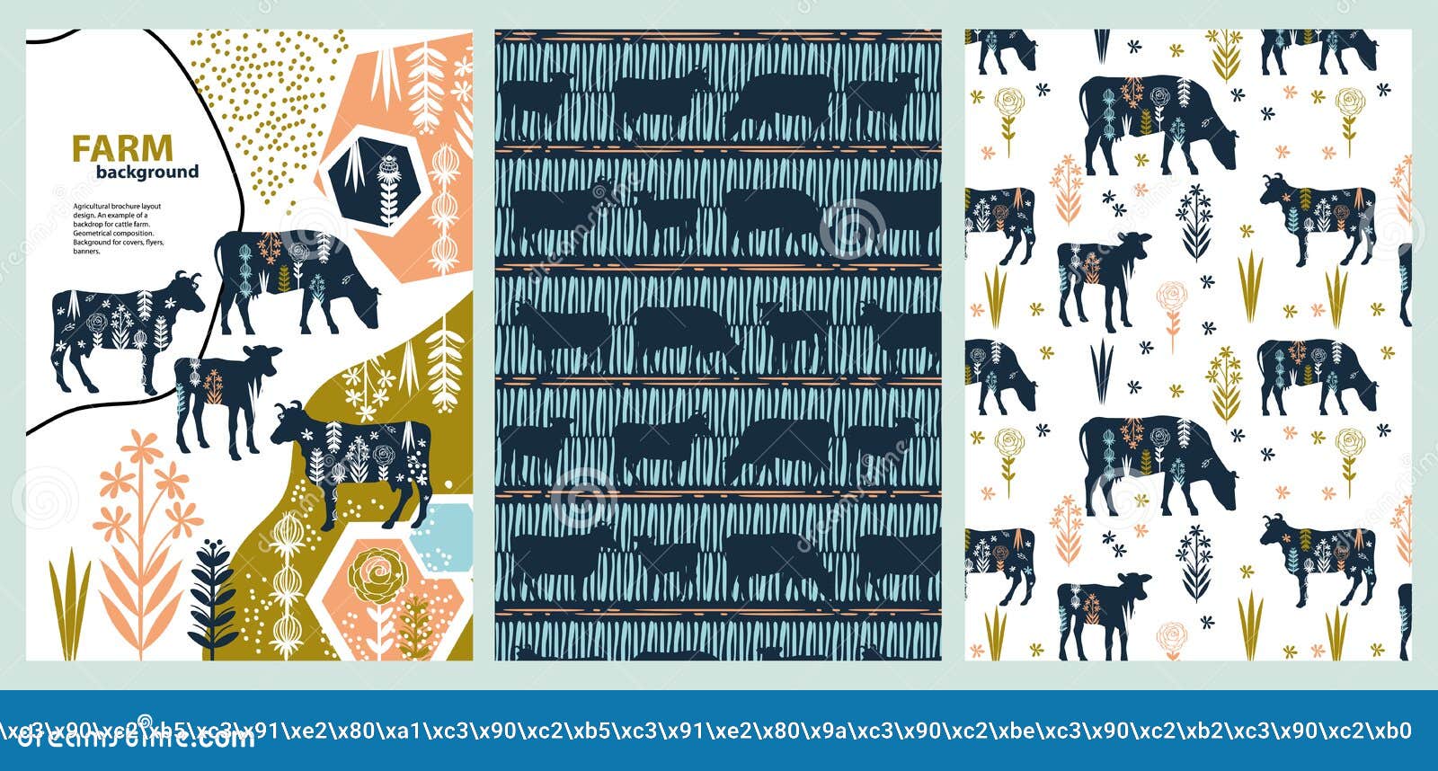 Agricultural Brochure Layout Design. an Example of a Backdrop for ...