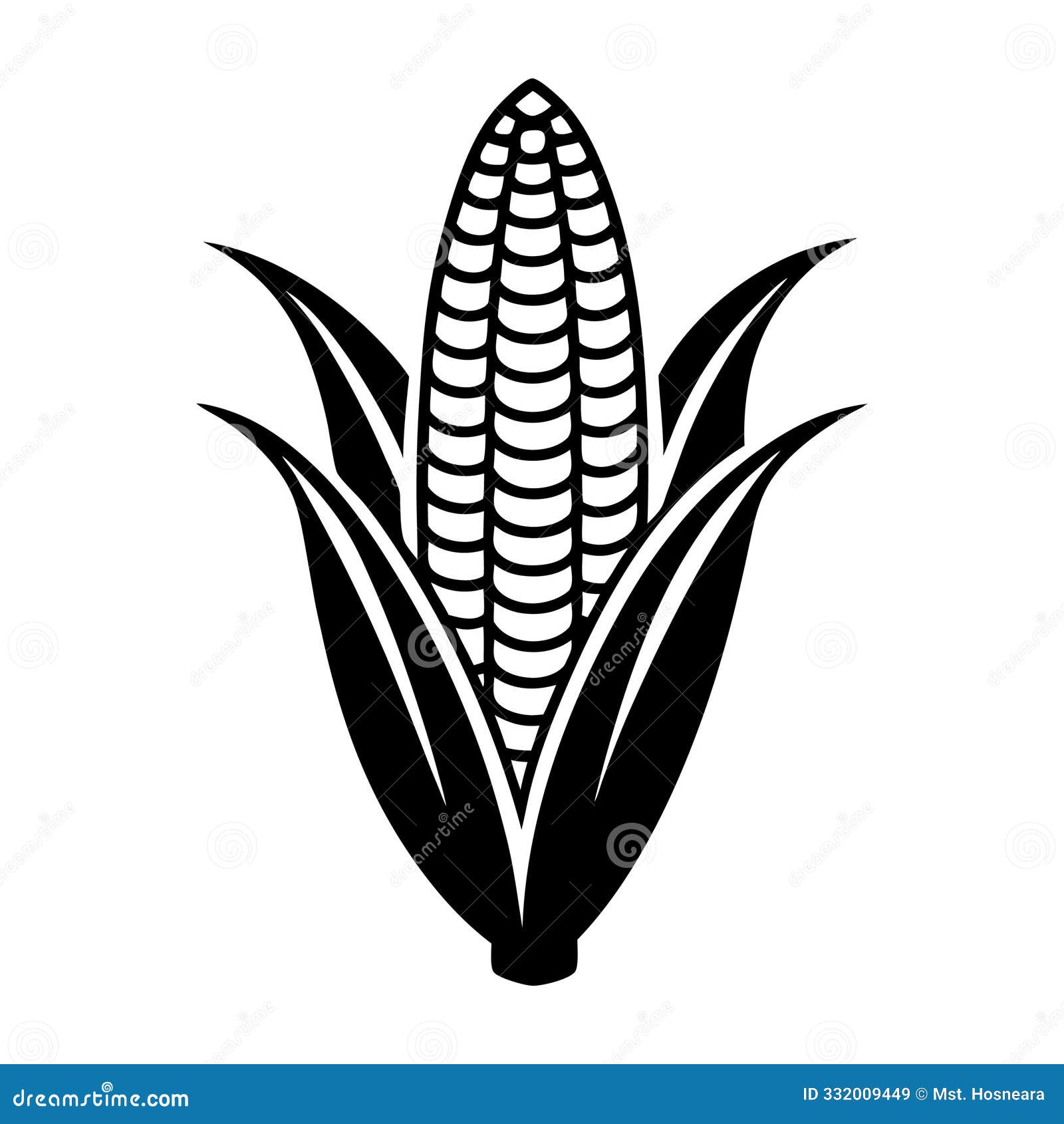 Agricultural Corn Vector and Corn Vector Silhouette Illustration Stock Vector - Illustration of ...