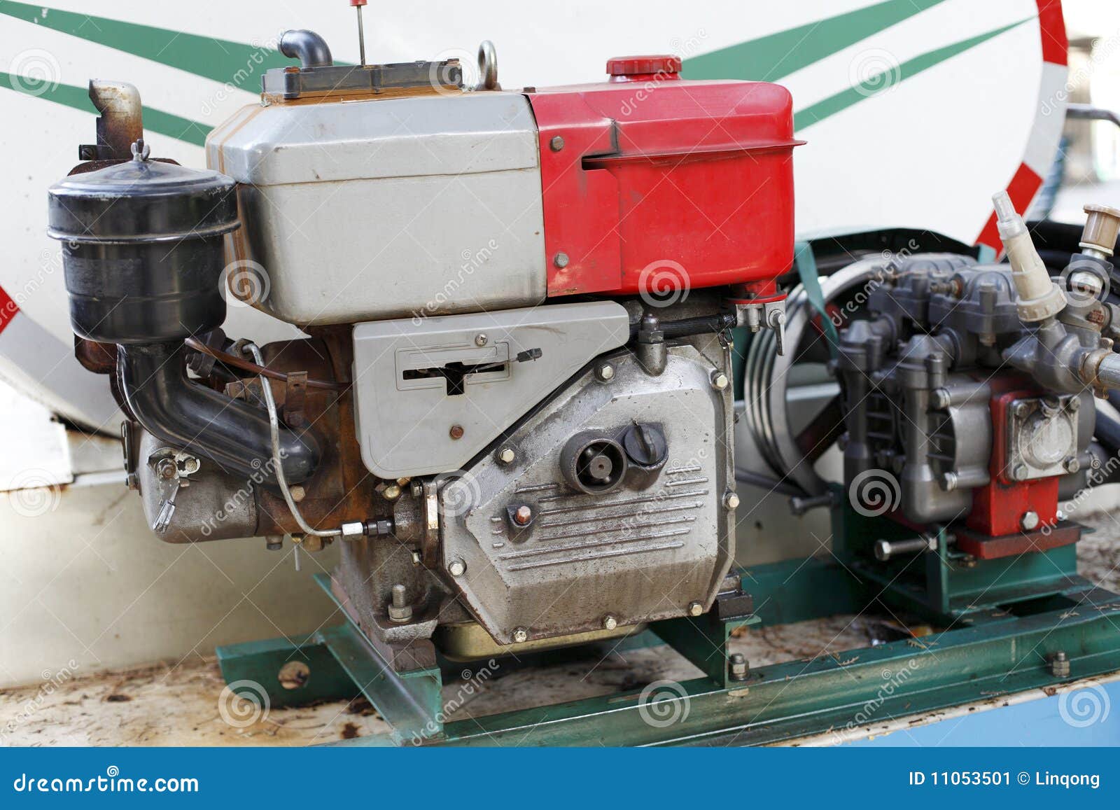 Agricultural diesel engine stock image. Image of fuel - 11053501