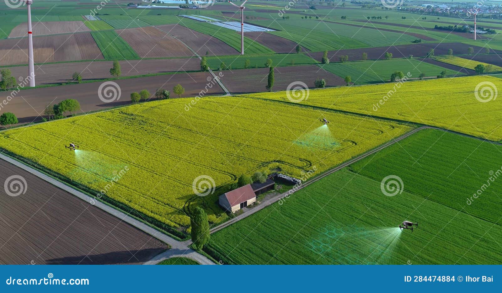 Agro Drone Scans the Field. Agricultural Drones Flying Over the Fields ...