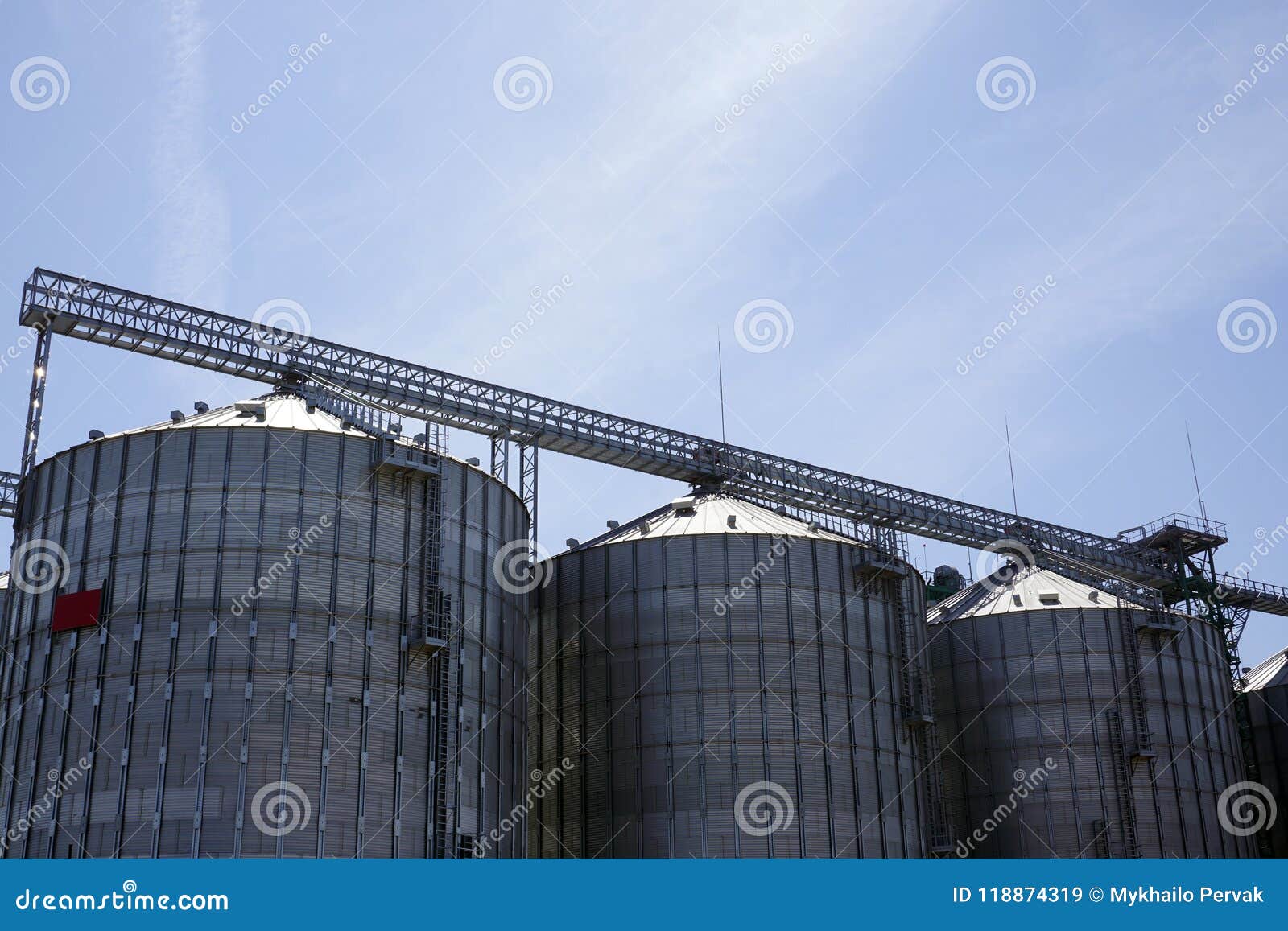 Agricultural Grain Elevator Building for Corn Storage and Railroad ...