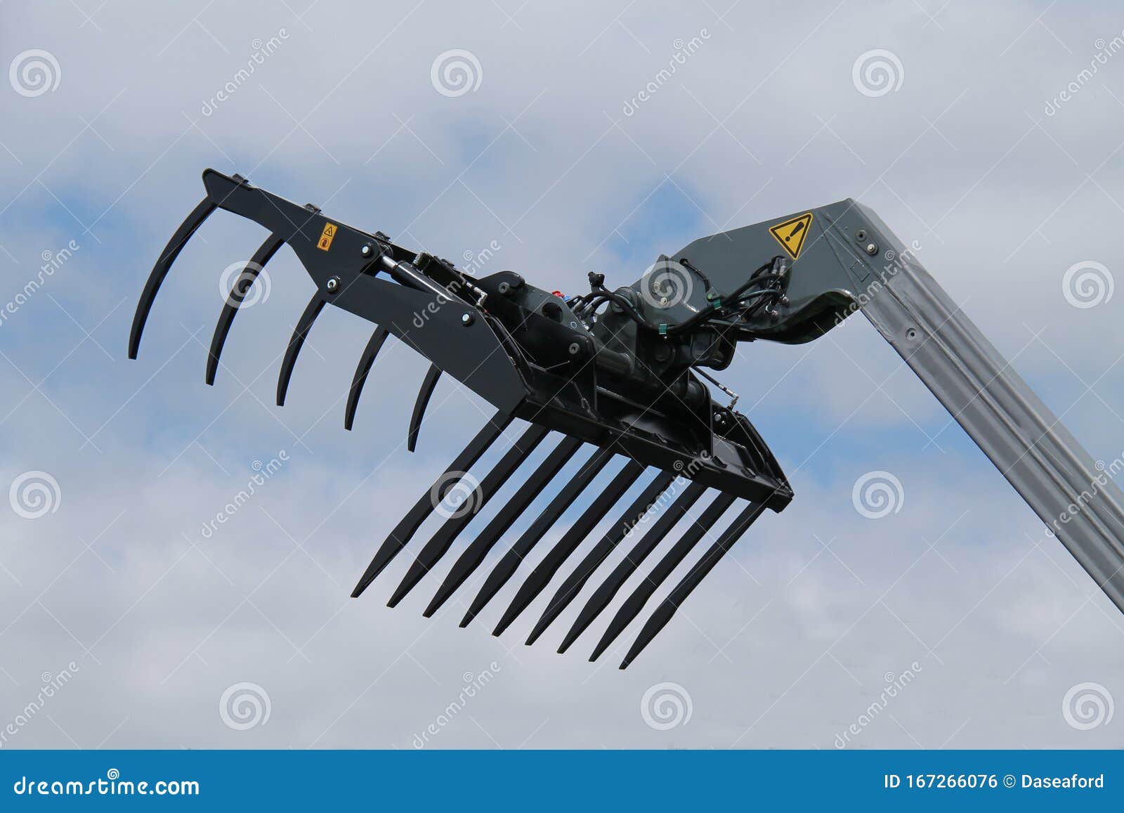 Agricultural Grass Grab. stock photo. Image of tractor - 167266076