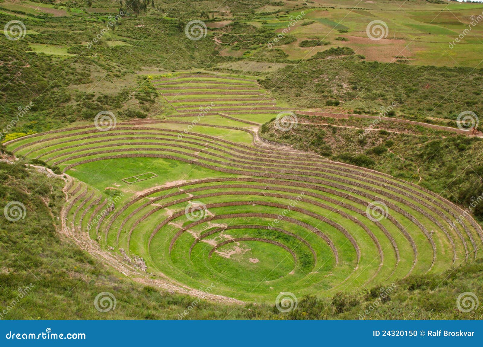 Agricultural Inca Terraces at Moray, Peru Stock Photo - Image of ...
