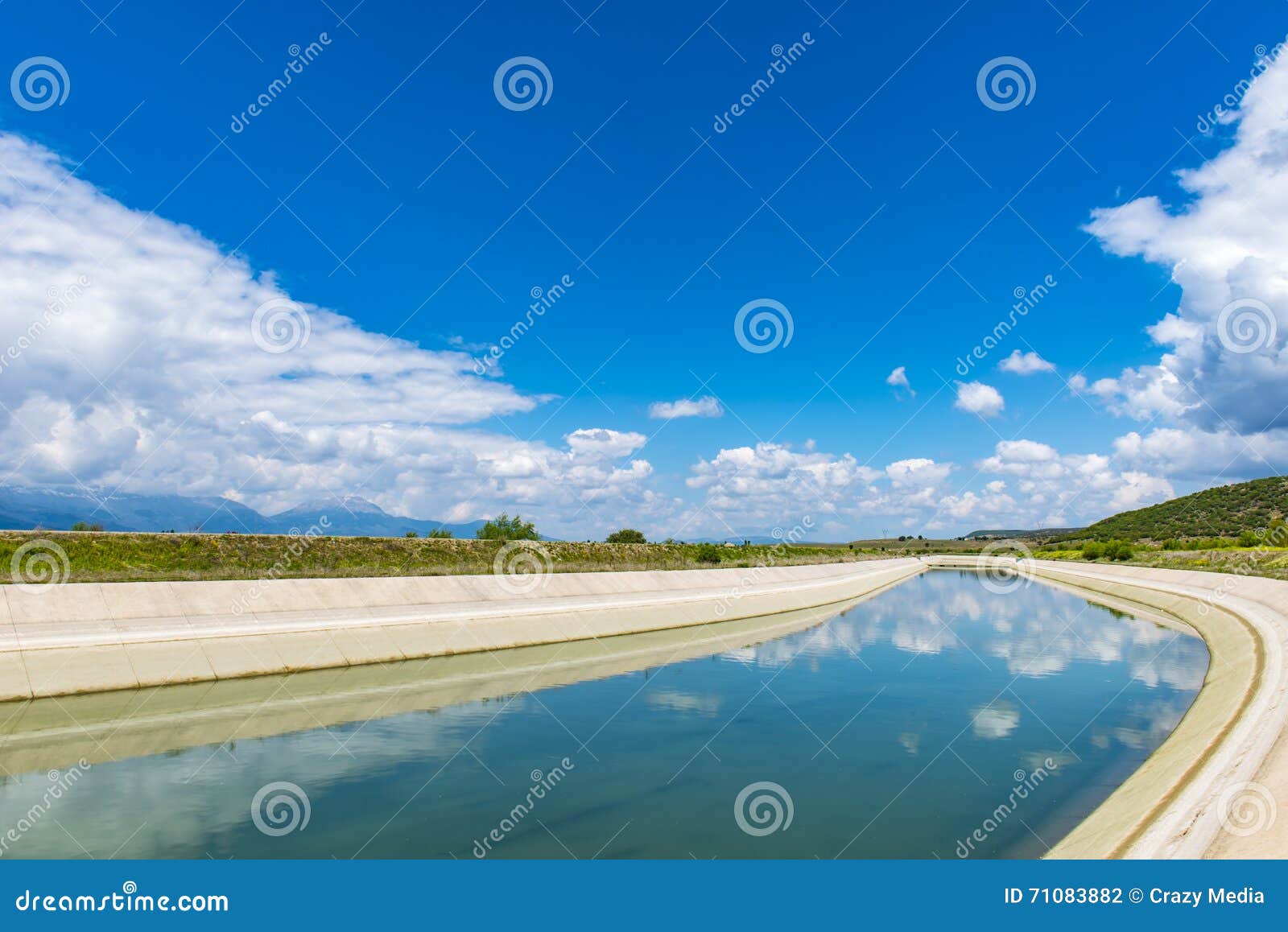 Agricultural Irrigation Channels Stock Photo - Image of clean ...