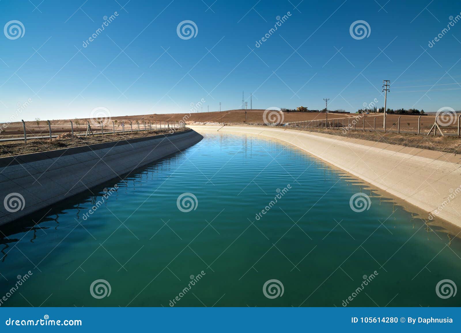 Irrigation channels stock photo. Image of nature, turkey - 105614280