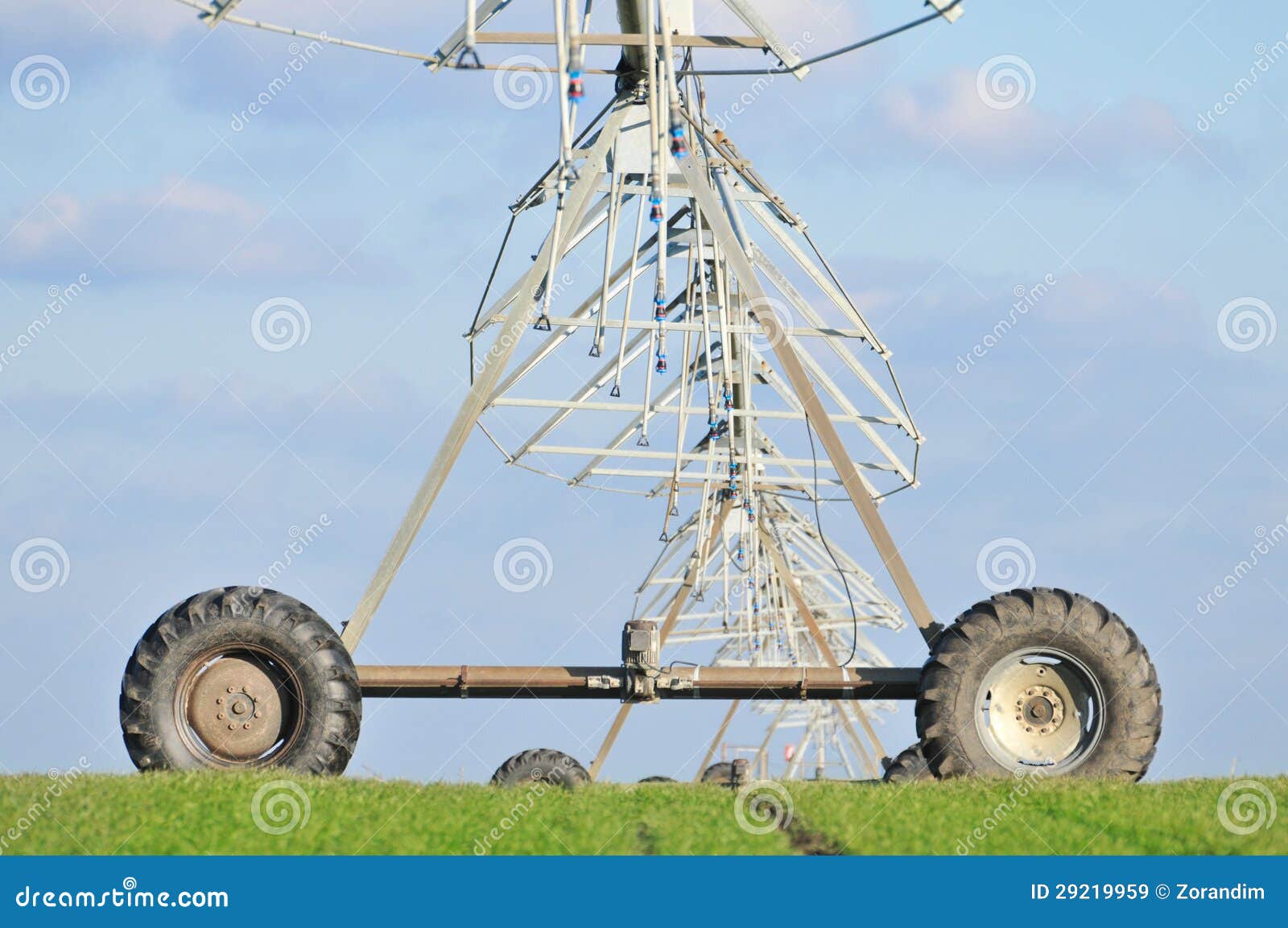 Agricultural Irrigation Sprinkler Stock Image - Image of crop, industry ...