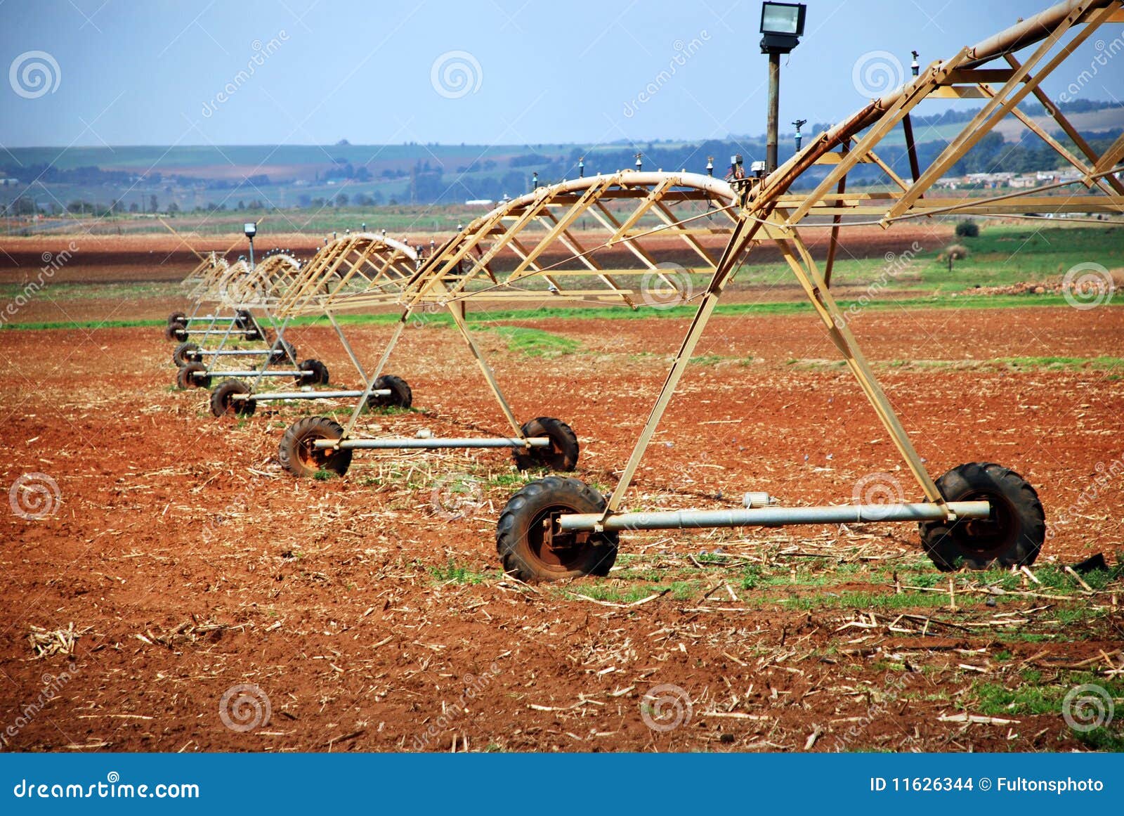 Agricultural Irrigation System Stock Photo - Image of farmland ...