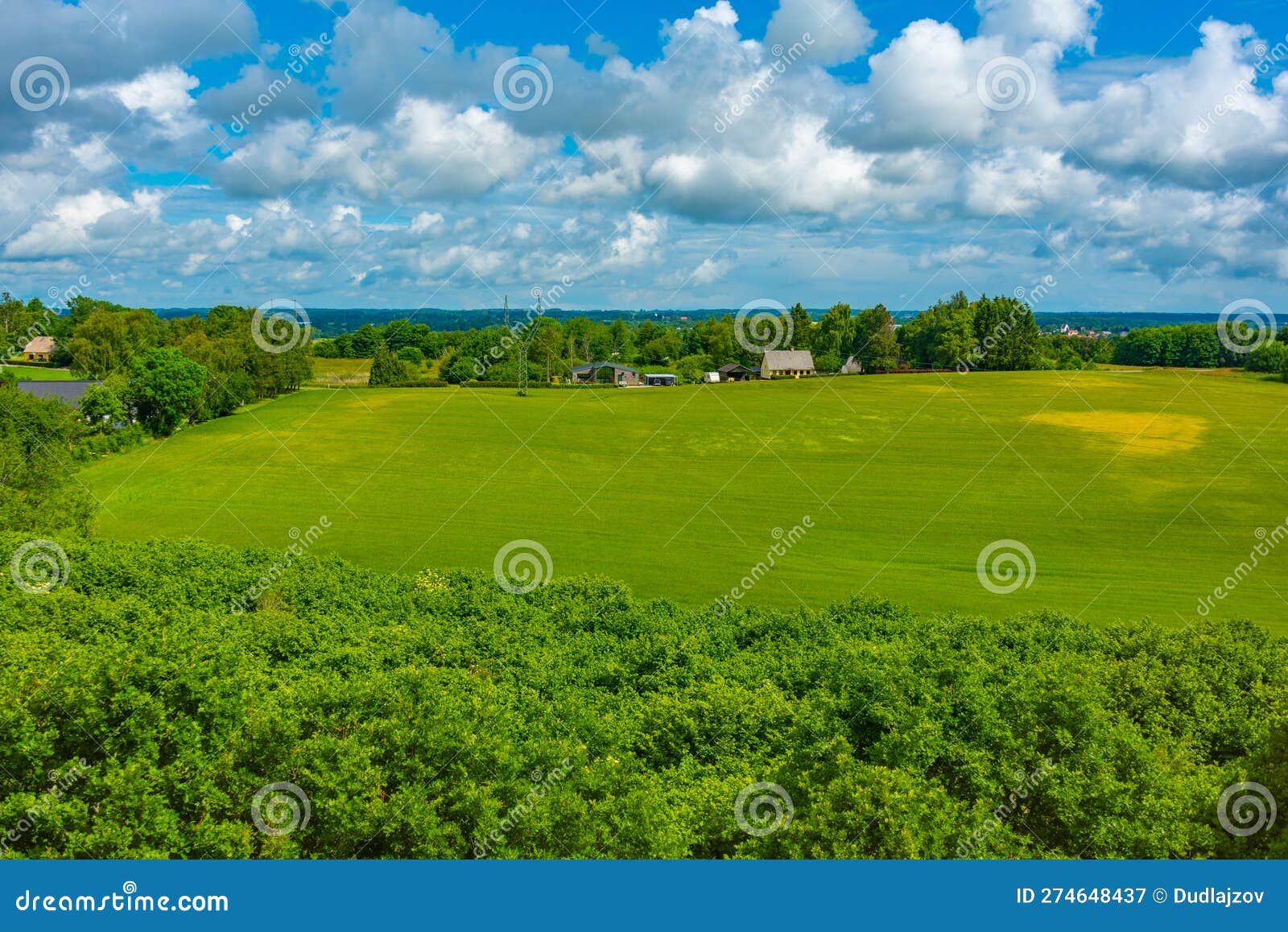 Agricultural Landscape of Funen Island at Denmark Stock Image - Image ...