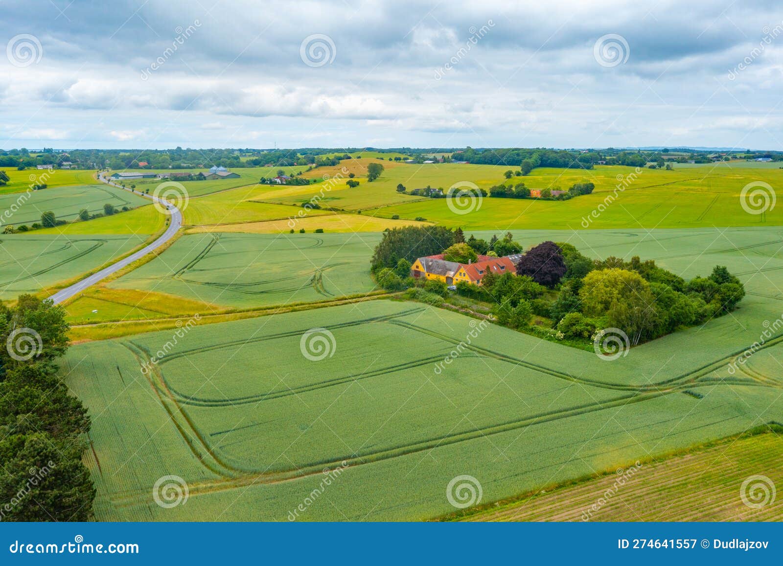 Agricultural Landscape of Mon Island at Denmark Stock Image - Image of ...