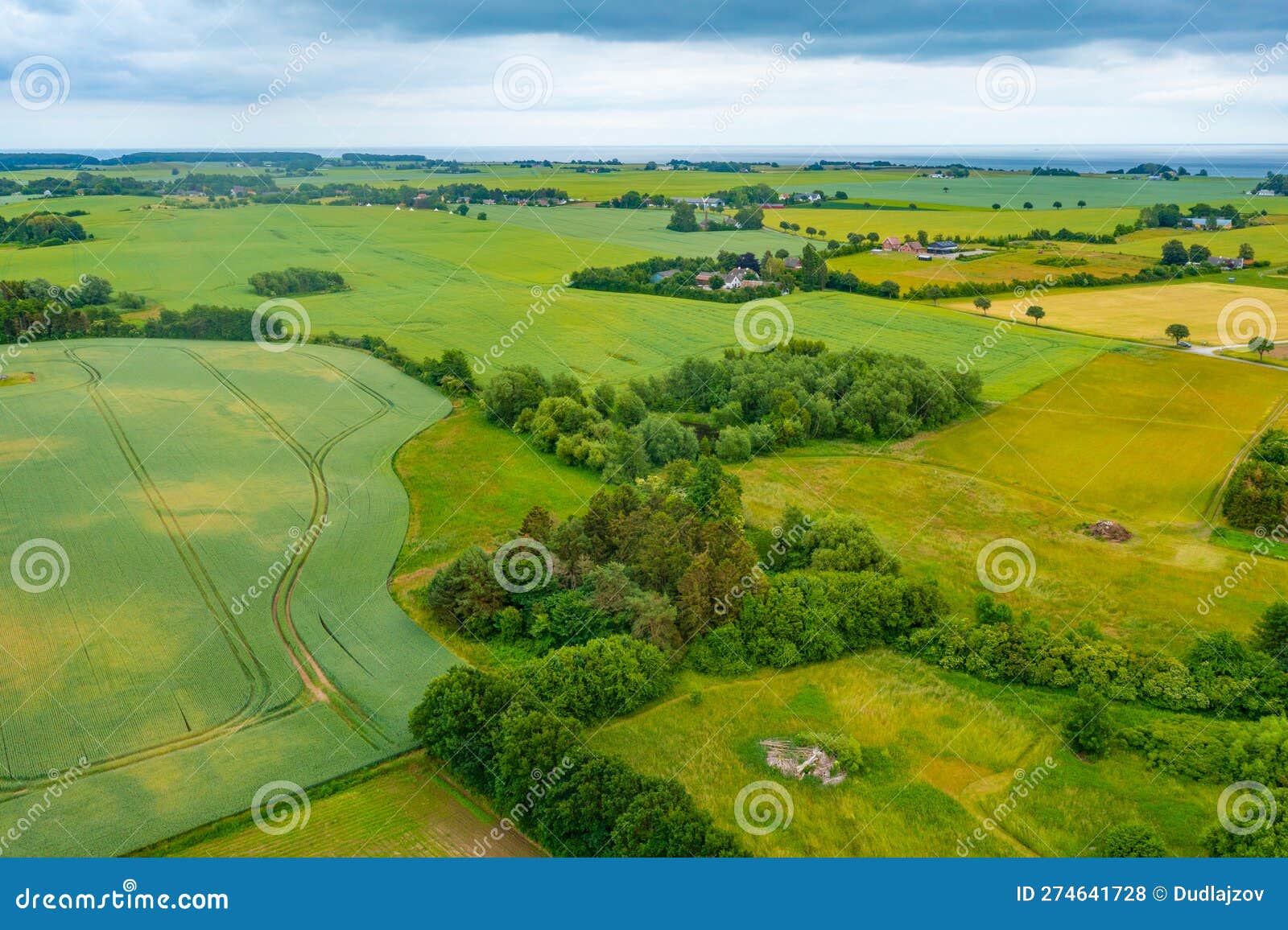 Agricultural Landscape of Mon Island at Denmark Stock Photo - Image of ...
