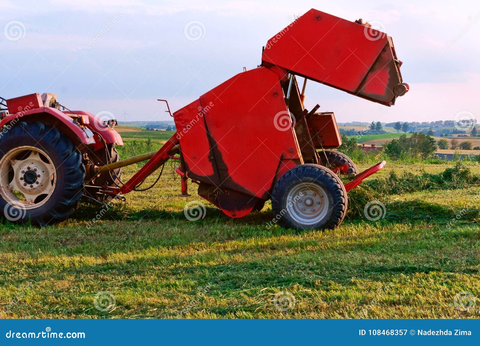 Agricultural Machine for Gathering Hay and Straw, Stacker Differently ...