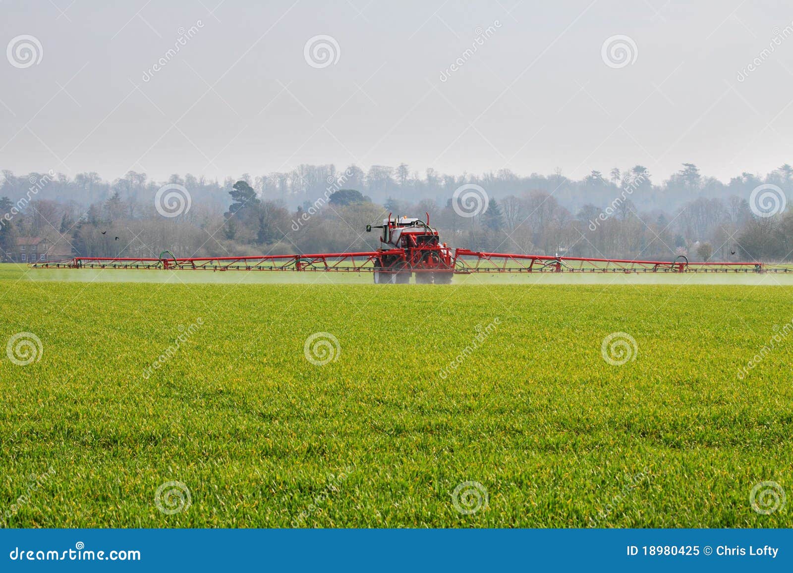 Agricultural Machine Spraying Crops Stock Image - Image of industry ...