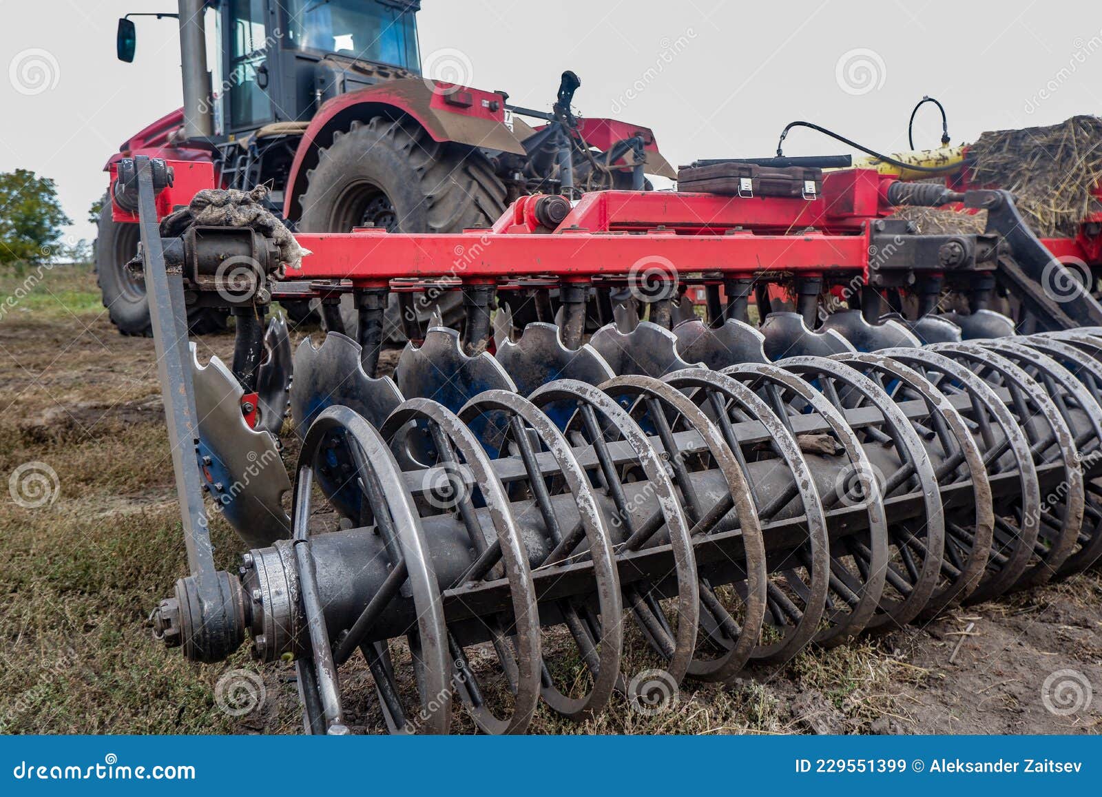 Agricultural Machinery.a Disk Harrow for Processing Arable Land Stock ...