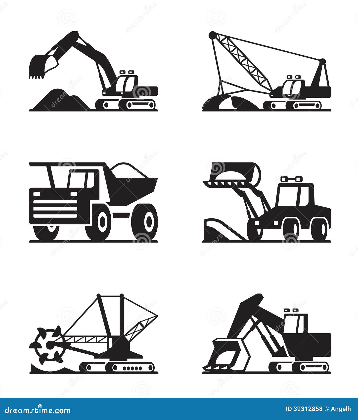 Construction Equipment Dealer Icons