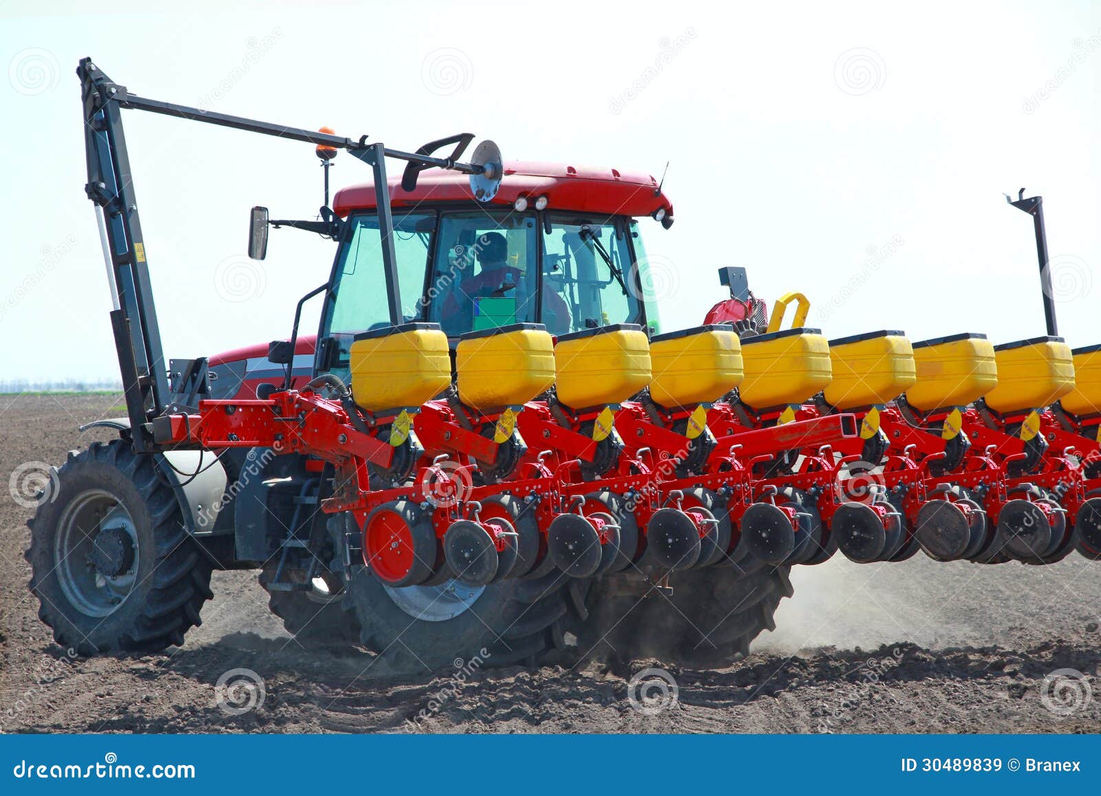 Agricultural Machinery, Sowing Stock Image - Image of farmland ...