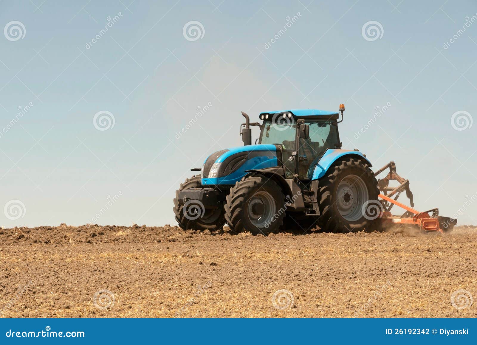 Agricultural Machinery, Work in the Field. Stock Photo - Image of ...