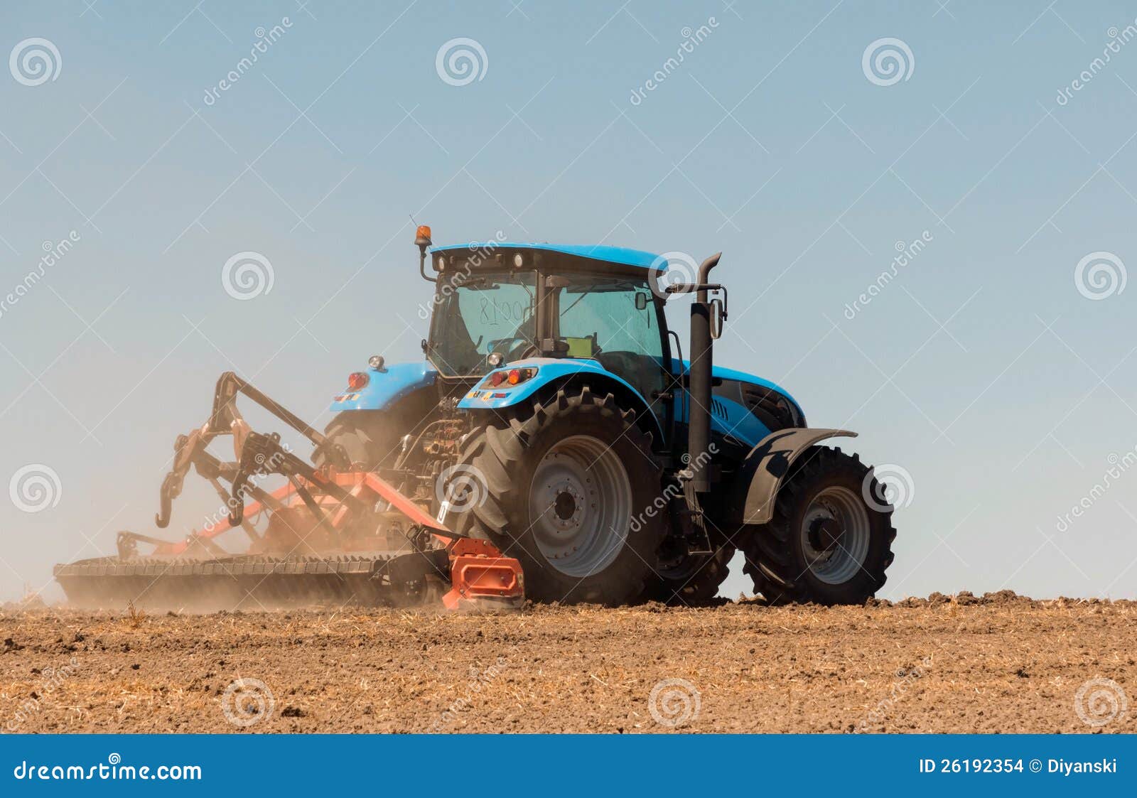 Agricultural Machinery, Work in the Field. Stock Photo - Image of field ...