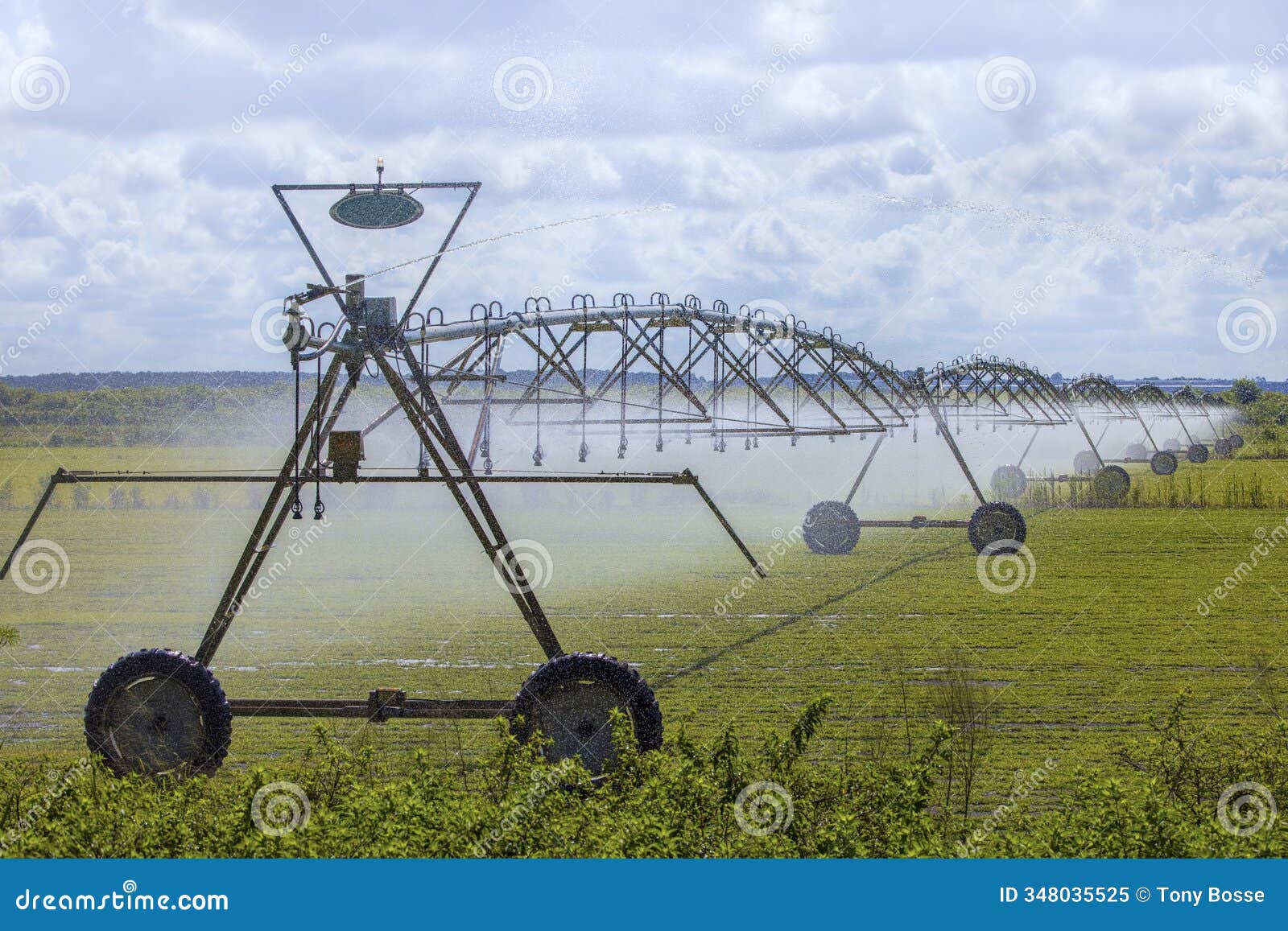 Agricultural Pivot Irrigation System, Closeup Stock Image - Image of ...