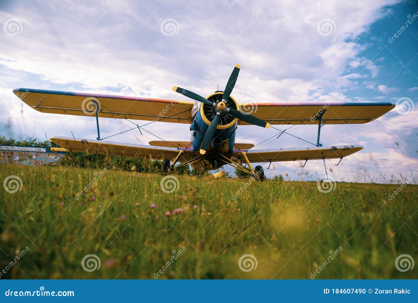 Agricultural Plane is Standing on a Field Stock Photo - Image of ...