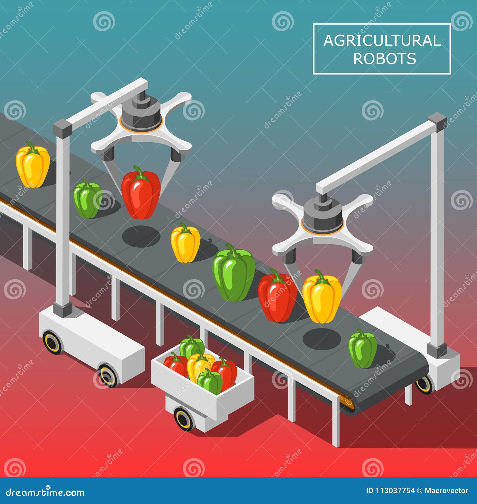 Agricultural Robots Isometric Flowchart Cartoon Vector | CartoonDealer ... Agricultural Robots Isometric Flowchart Cartoon Vector | CartoonDealer ...