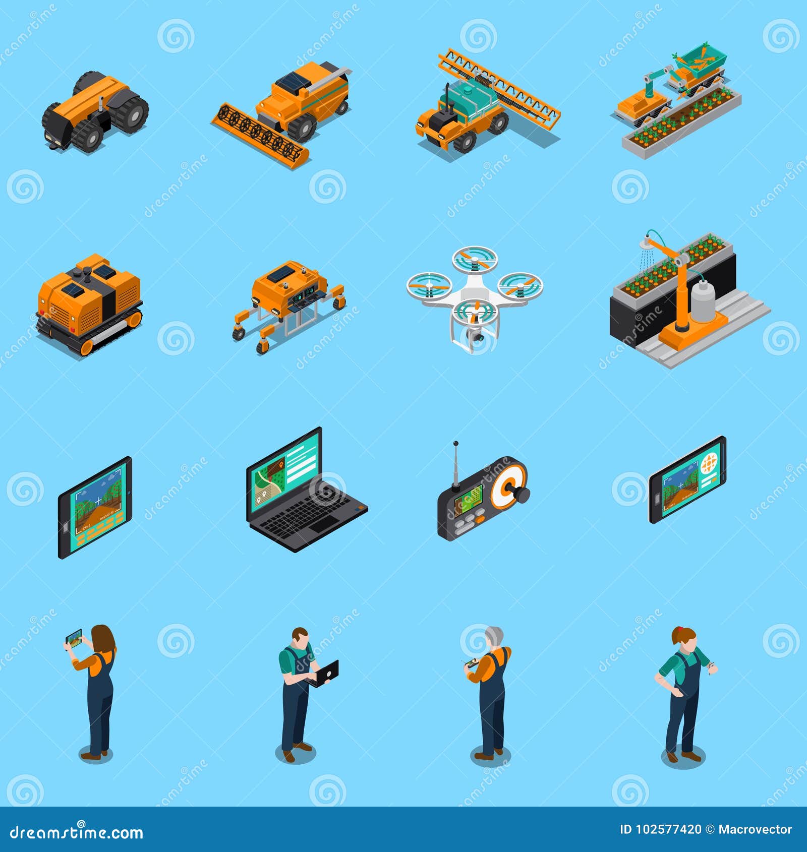 Agricultural Robots Isometric Flowchart Cartoon Vector | CartoonDealer ... Agricultural Robots Isometric Flowchart Cartoon Vector | CartoonDealer ...