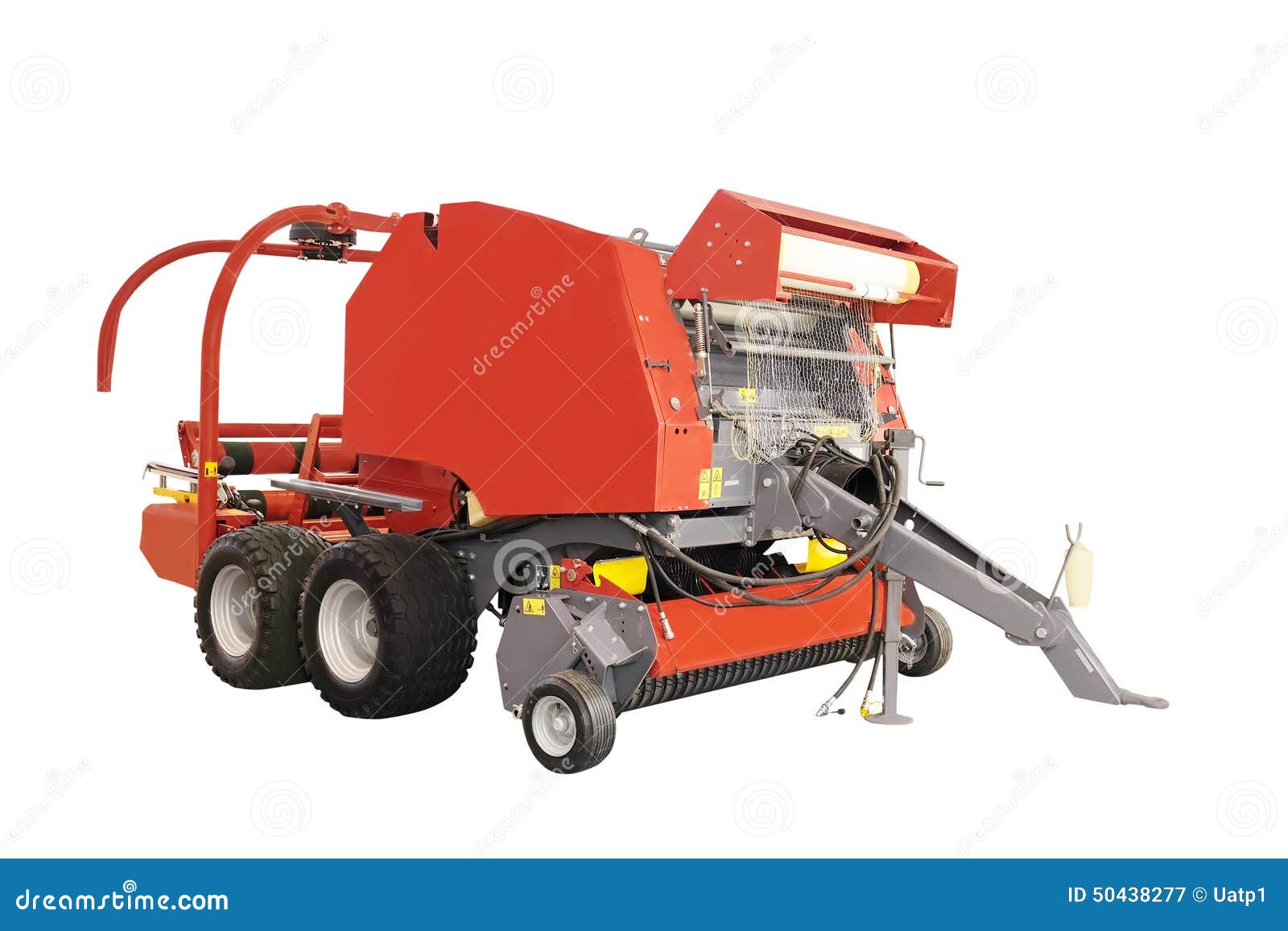 Circular Hay Baler And Tractor Royalty-Free Stock Photo | CartoonDealer ...
