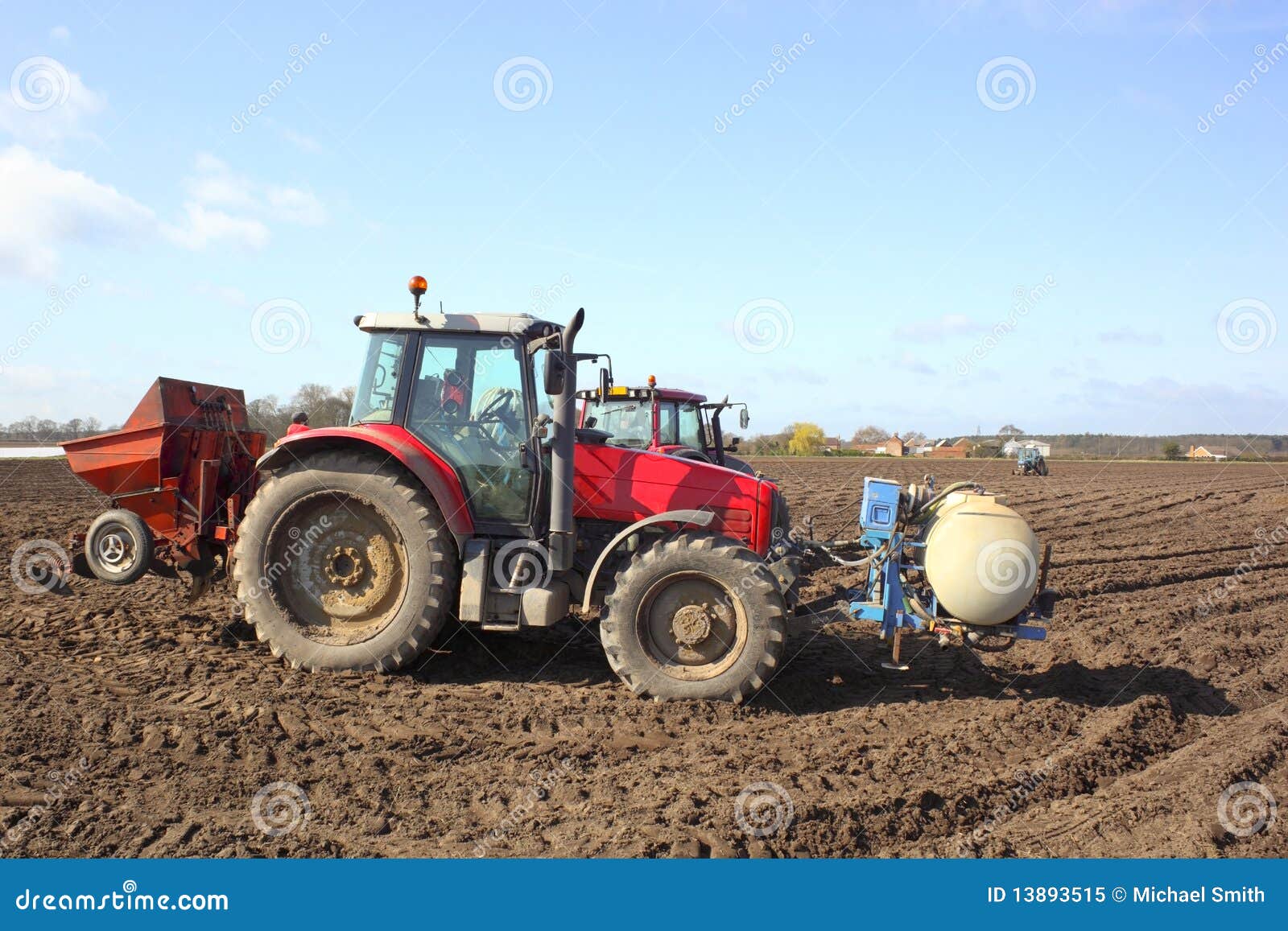 Agricultural scene stock image. Image of equipment, colors - 13893515