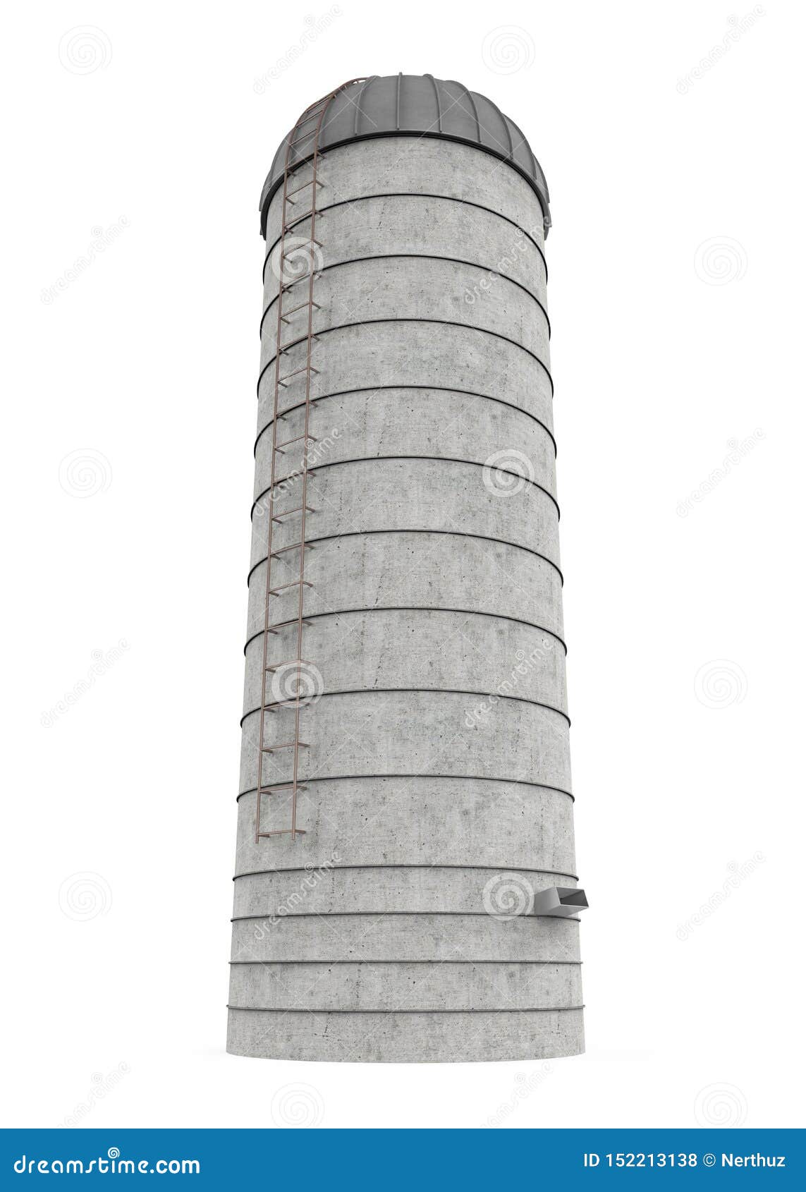 Agricultural Silo Isolated stock illustration. Illustration of grain ...